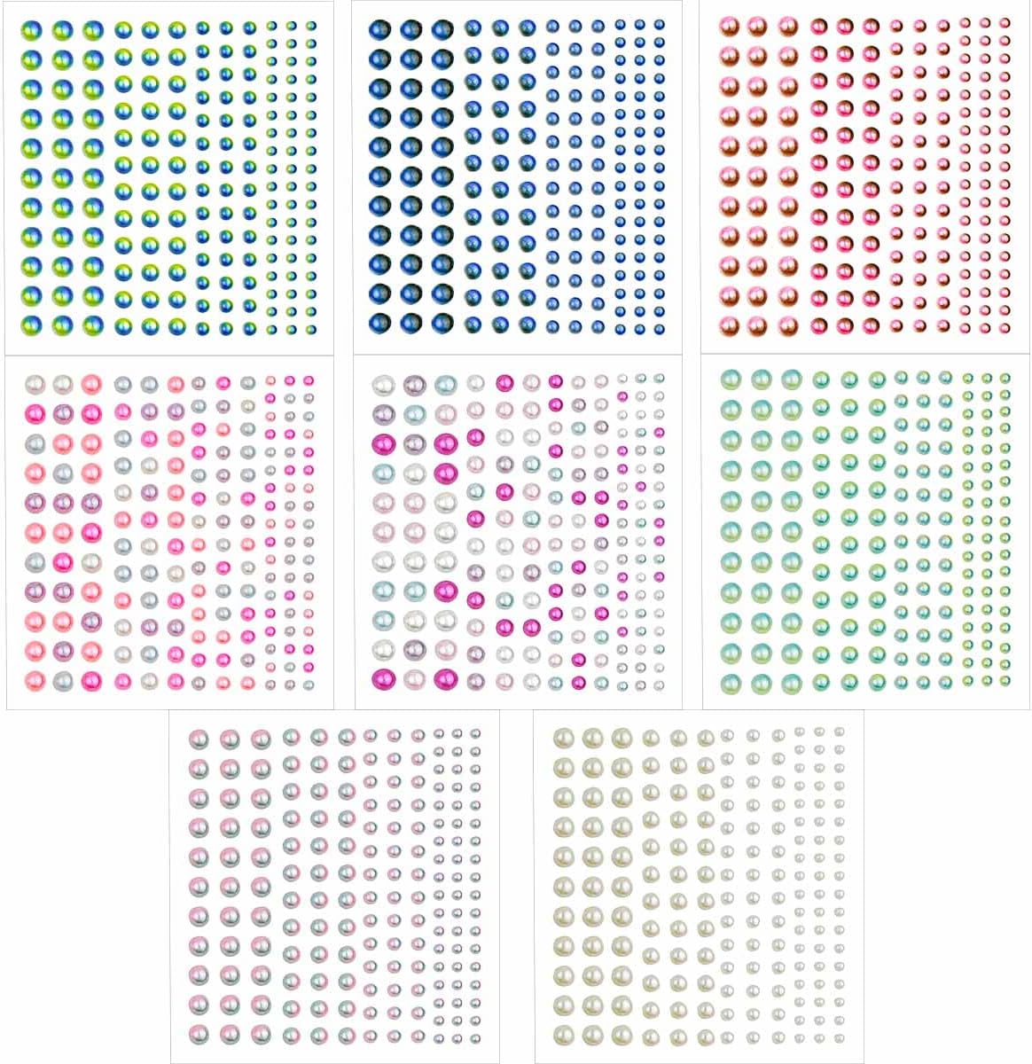 Amazon.com: 60pcs/Sheet self Adhesive Round Solid Colors Matte Enamel ...