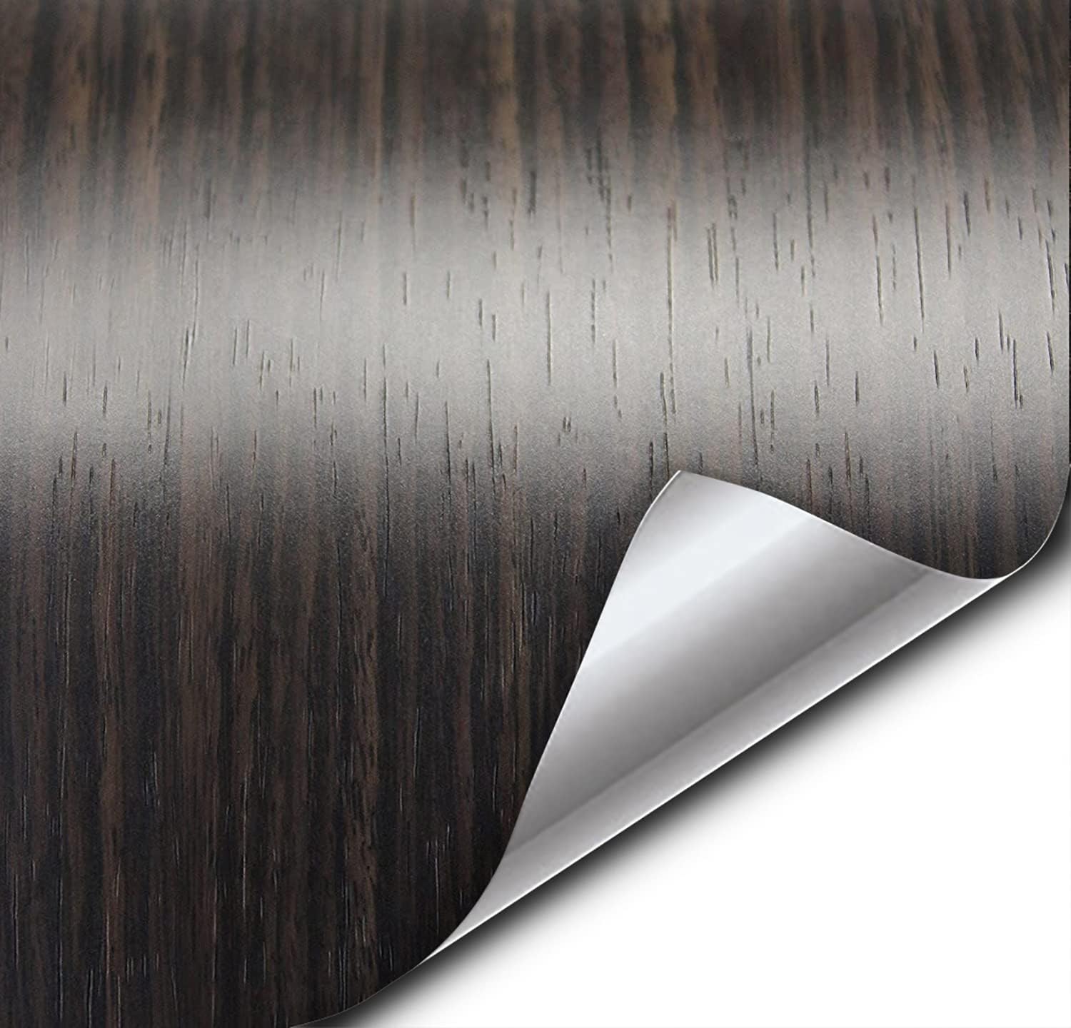 Amazon.com: VVIVID Dark Ebony Wood Grain Faux Finish Textured Vinyl ...