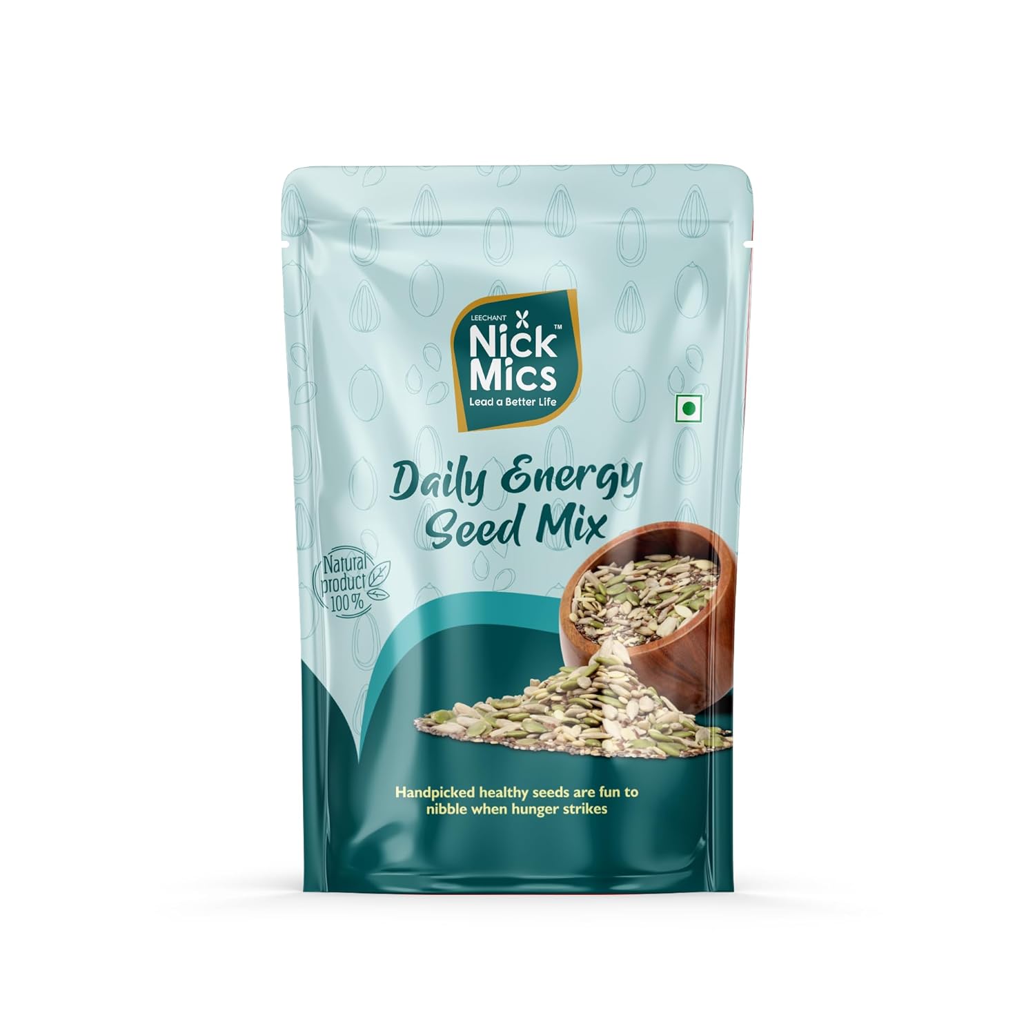 Nickmics Daily Energy Seed Mix- 200g | Pumpkin, Sunflower, Chia, Flax ...