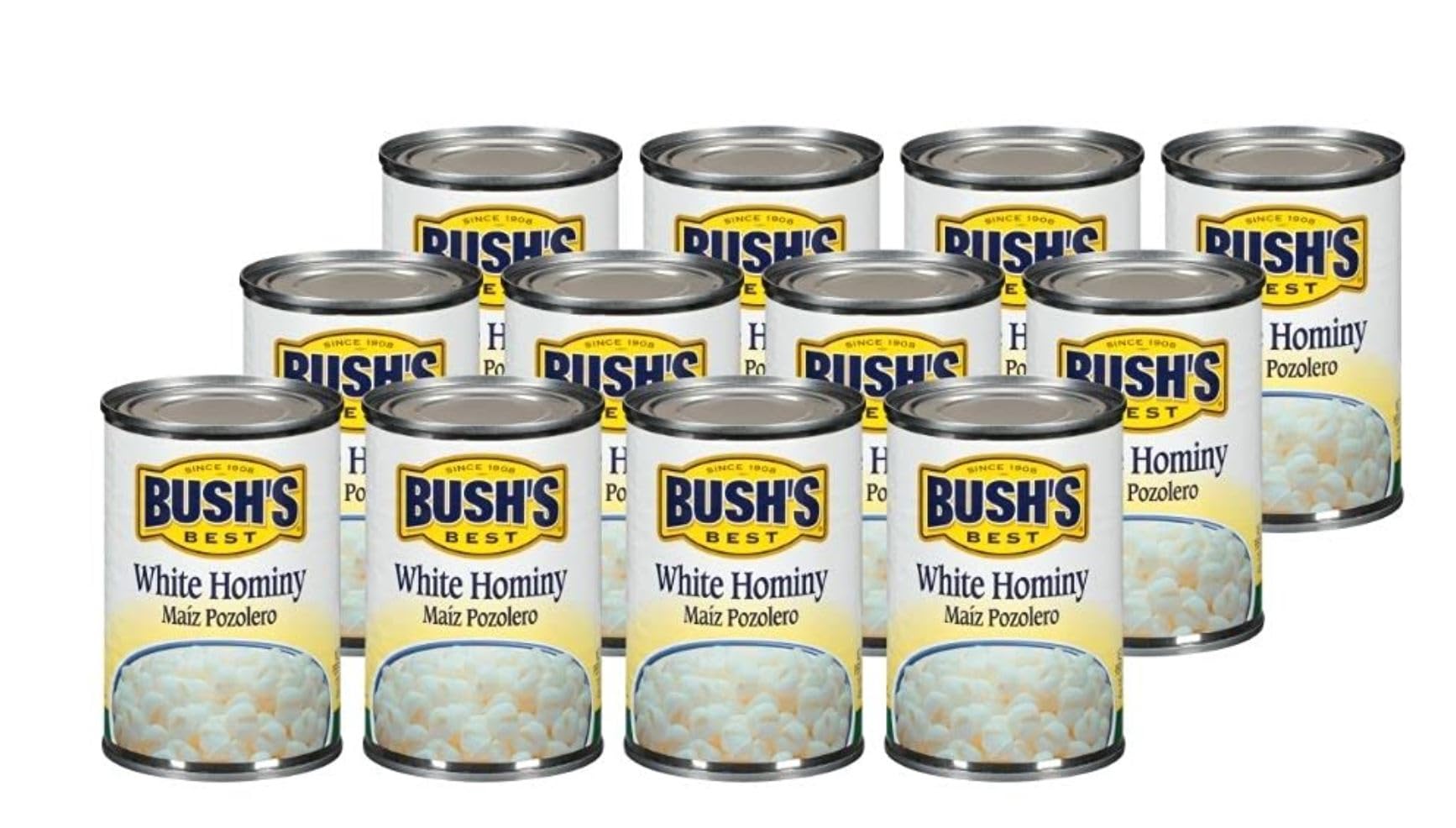 Amazon.com : Bushs Best White Hominy, 15.5-Ounce -Pack of 12 : Grocery ...