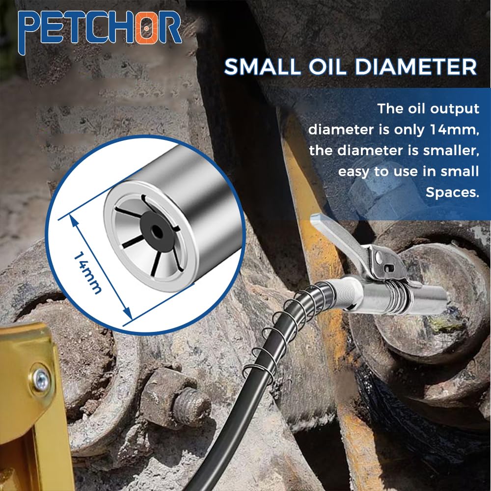 Snapklik.com : PETCHOR 10000 PSI Locking Grease Gun Coupler, Quick Lock ...