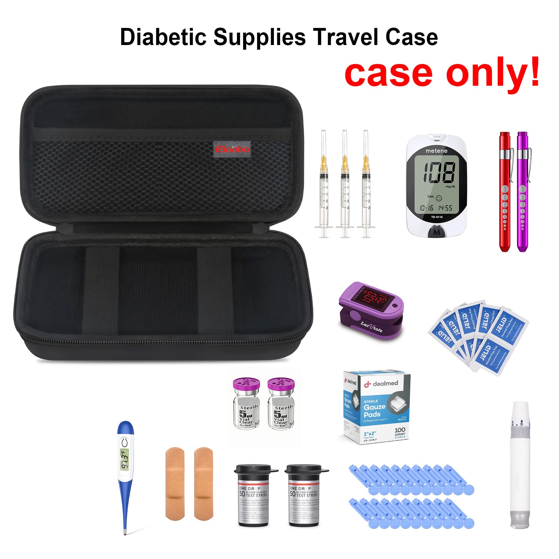 Snapklik.com : Diabetic Supplies Travel Case, Diabetic Supply Organizer ...