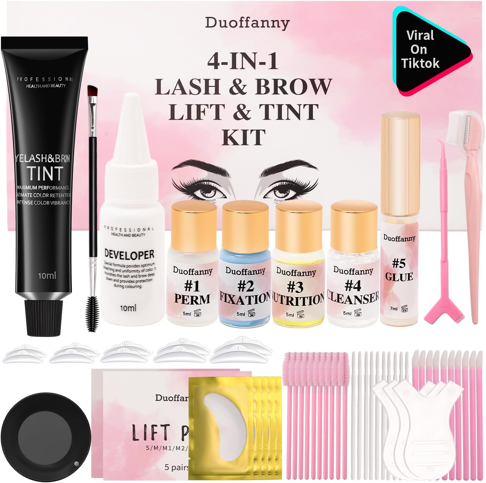 Amazon.com: Lash Lift Kit, Eyebrow Lamination Kit, 2-in-1 Solution, At Home Brow Lamination Kit ...
