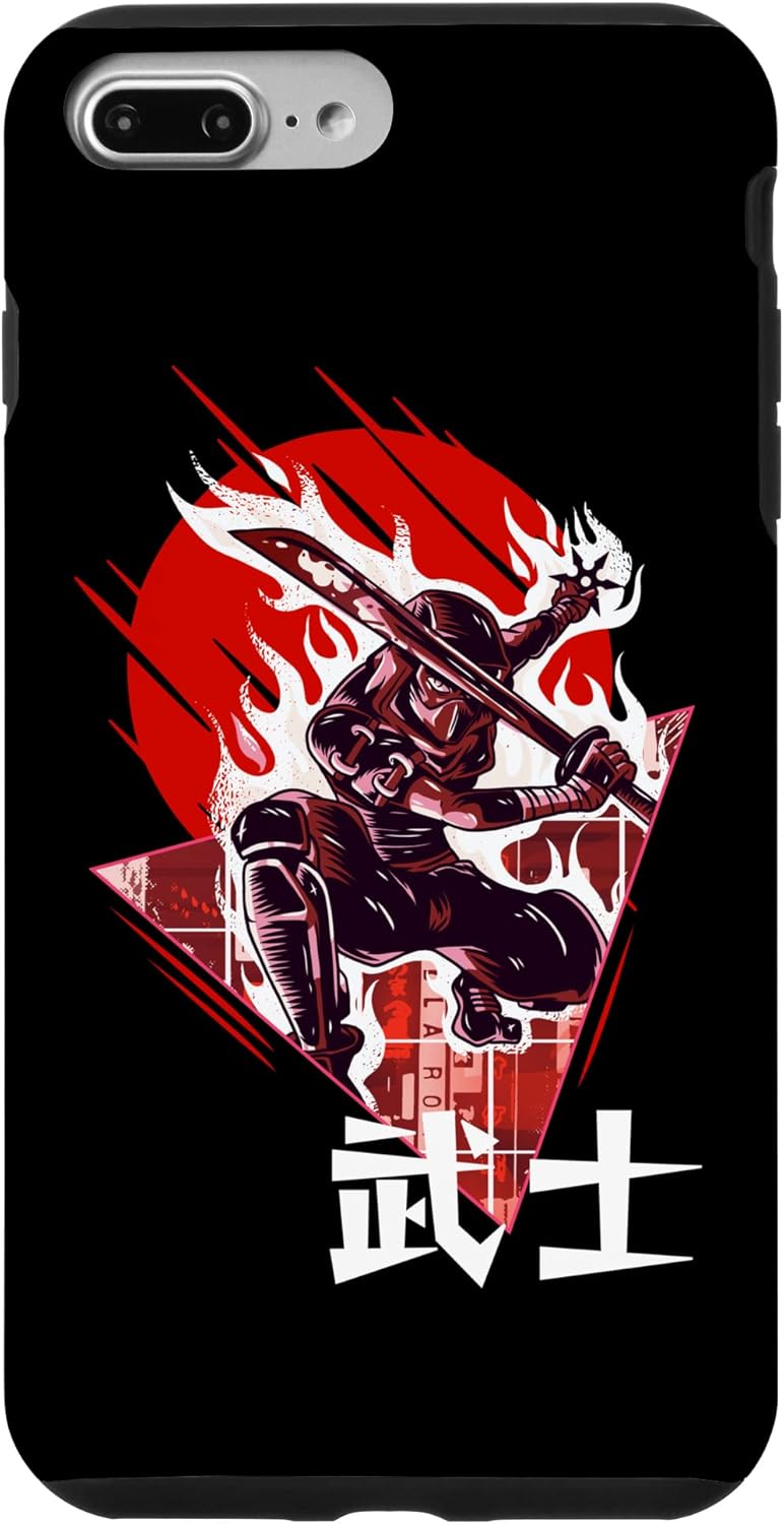 Amazon.com: iPhone 7 Plus/8 Plus Ninja Samurai Flaming Sword Japanese ...