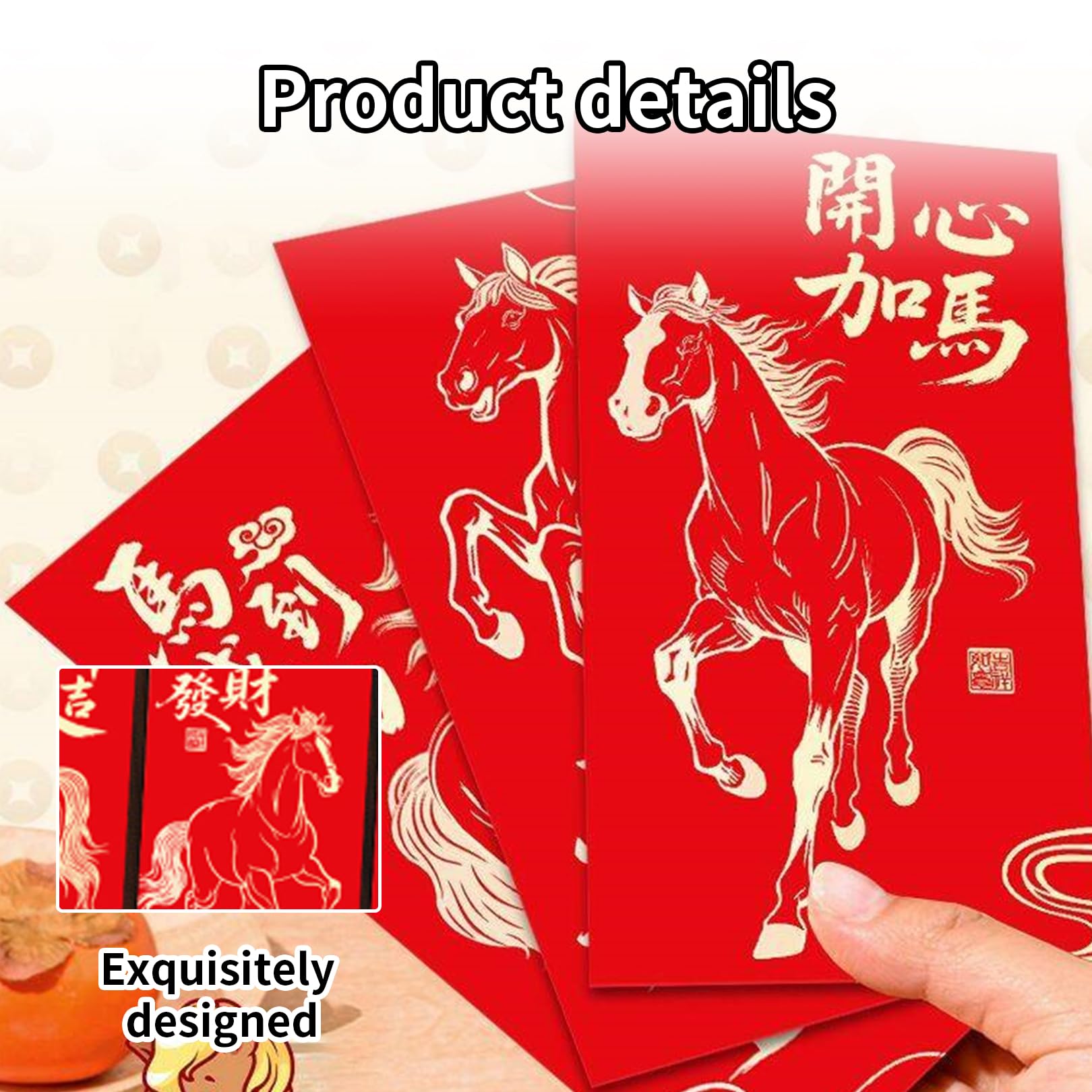 Money Envelopes For Cash Amreich 36 Pcs Chinese New Year Red Envelopes ...