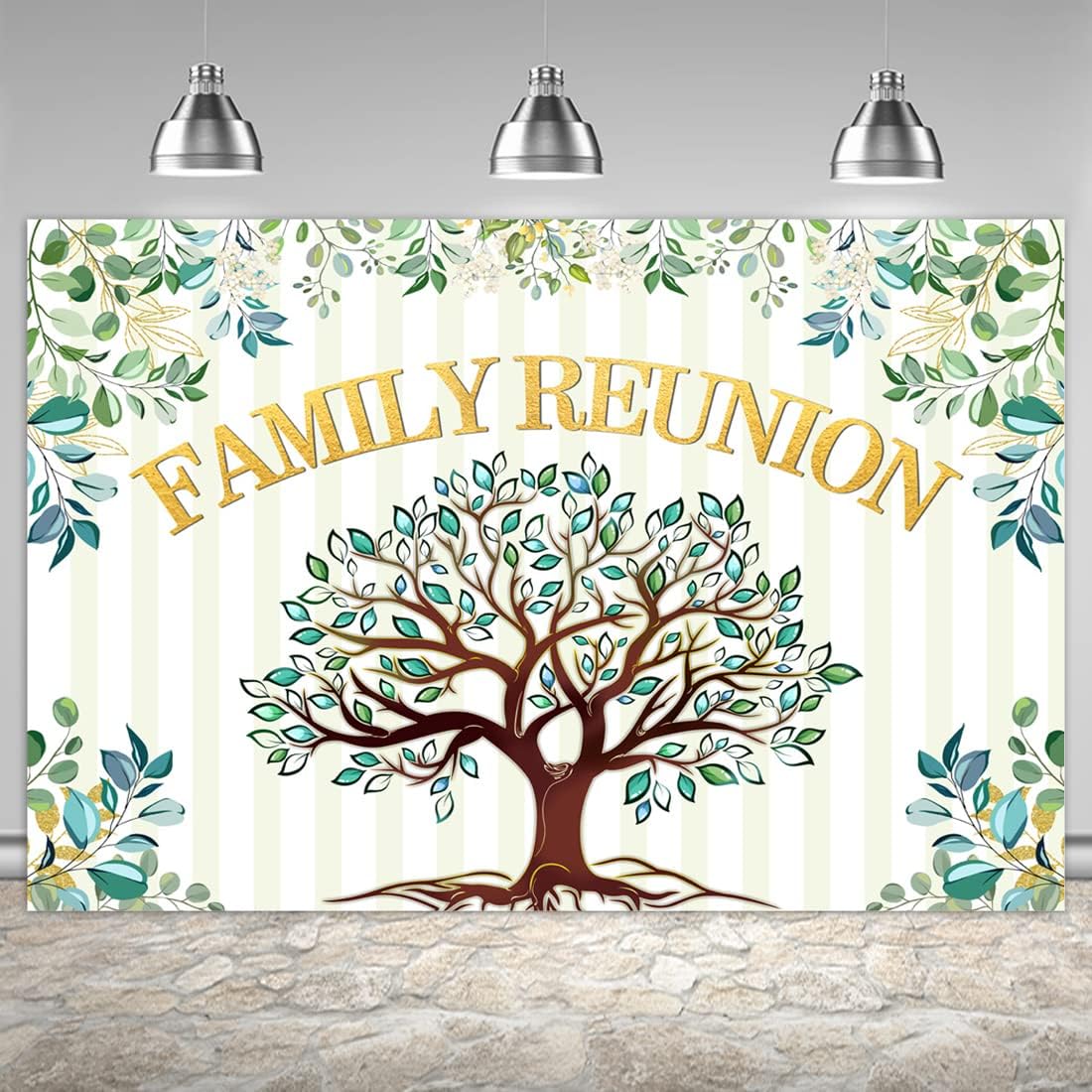 Amazon.com : Lofaris 5x3ft Family Reunion Backdrop Family Tree ...