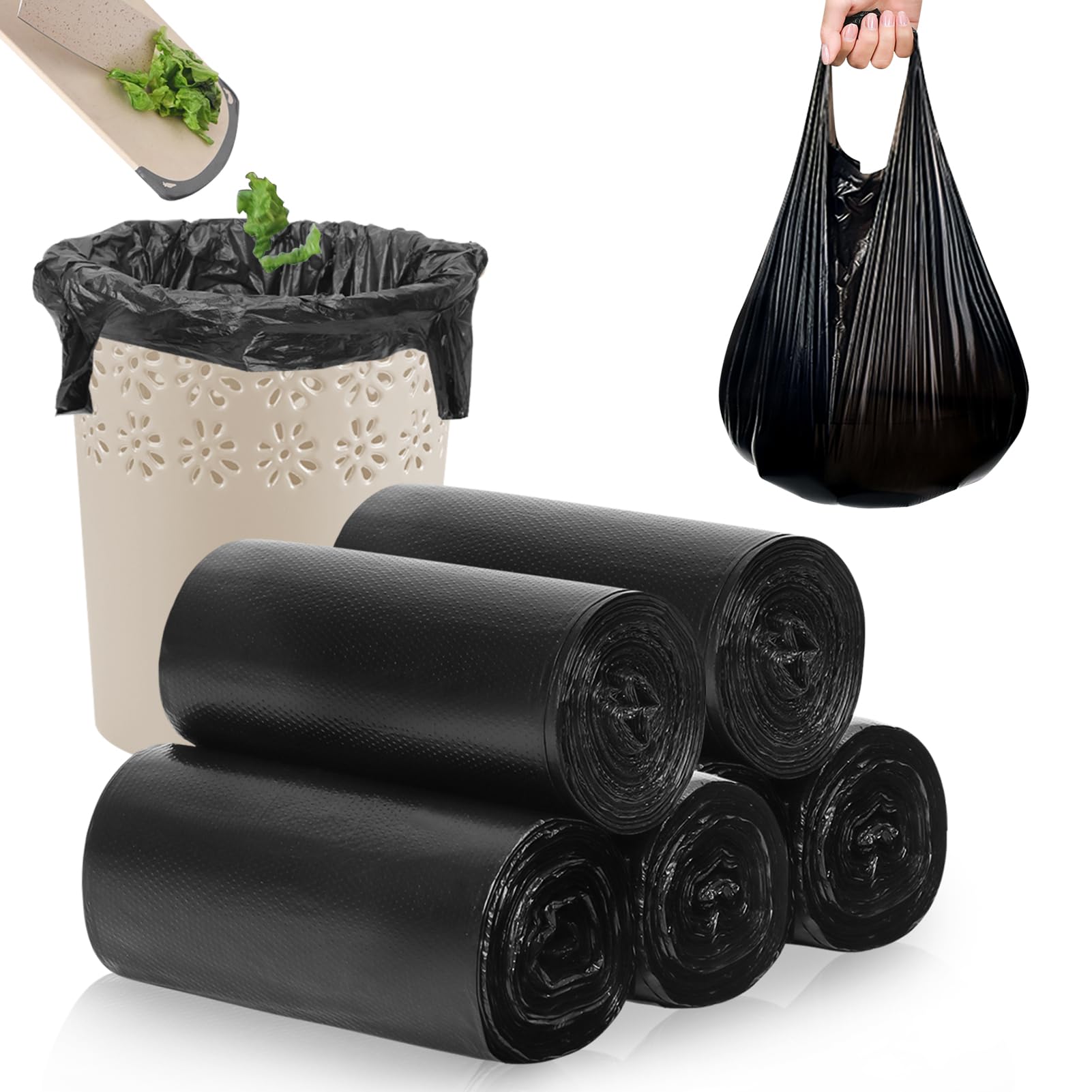 Amazon.com: Trash Bags Garbage Bag, Plastic Kitchen Barbage Bags Strong ...