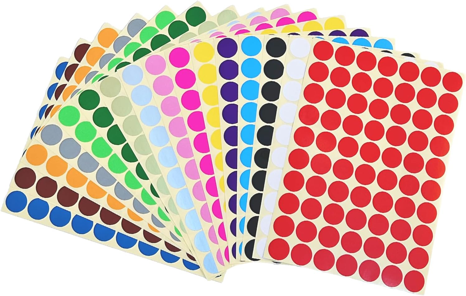 Amazon.com: 3/4 Inch Round Colored Dot Stickers, 1120 Pcs Self-Adhesive ...