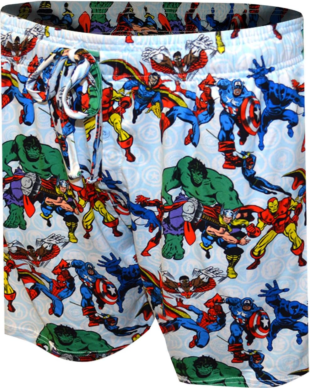 Mad Engine Mens Marvel Comics Heroes Collection Lounge Shorts (Medium ...