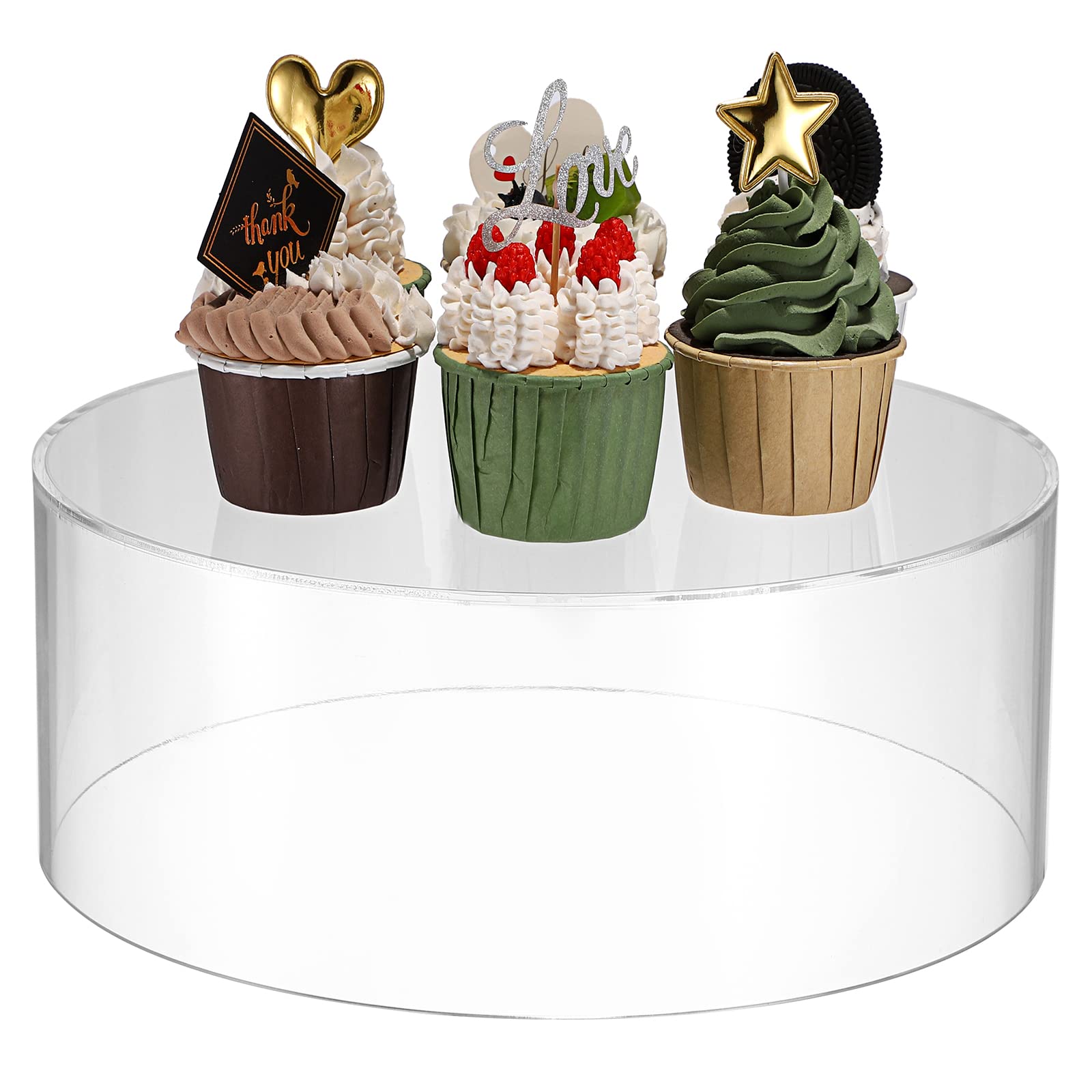 SUMNACON Acrylic Clear Cake Display Stand Cupcake Display Riser, 10 ...