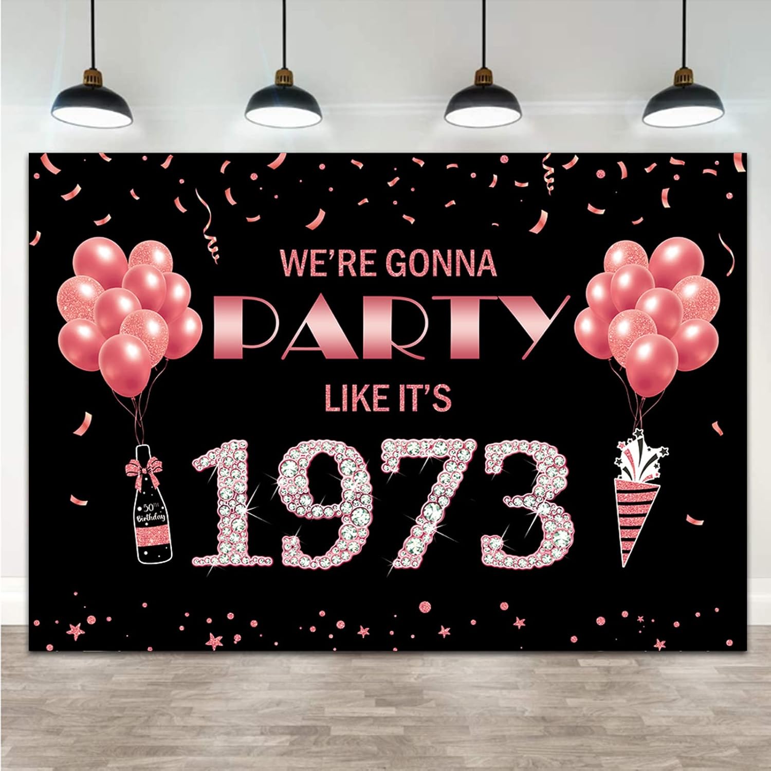 Amazon.com : We are Gonna Party Like It is 1973 Backdrop 50th Birthday ...