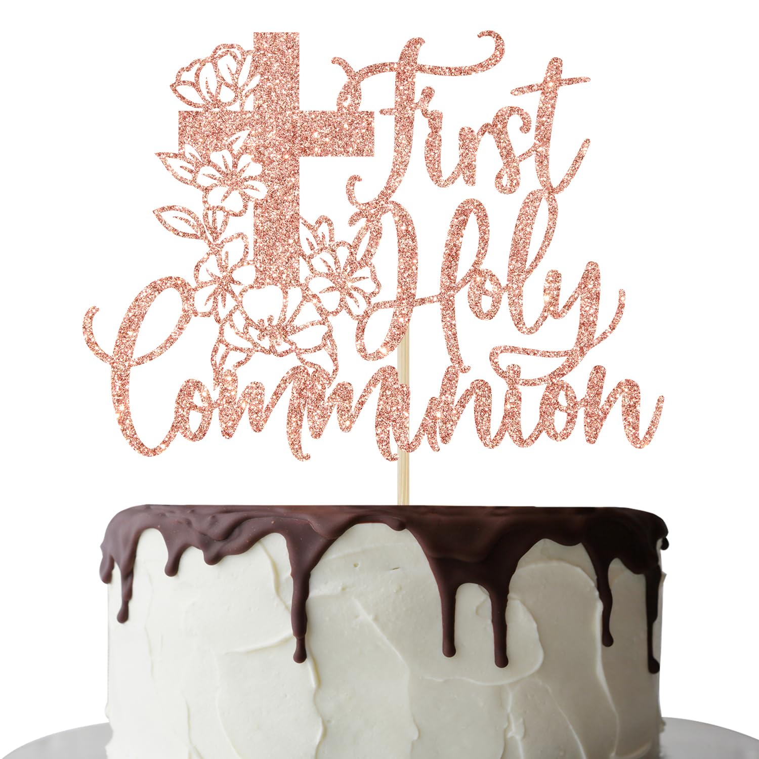 Amazon.com: First Holy Communion Cake Topper, God Bless Cake ...
