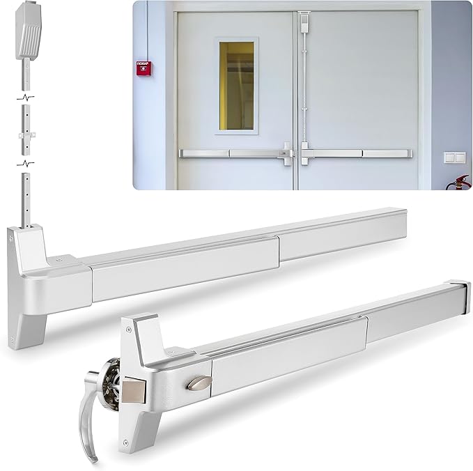IRONWALLS Commercial Door Push Bar Panic Exit Device with Lever 27.5 ...