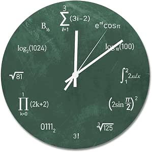 Amazon.com: ArogGeld Math Equations and Notations Clock Green ...