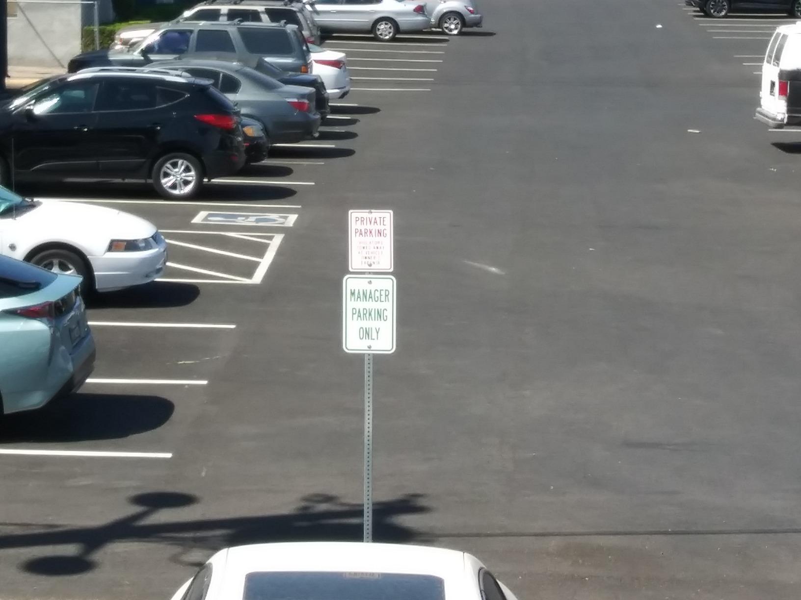 Amazon.com: Manager Parking Only Sign 12" X 18" Heavy Gauge Aluminum ...