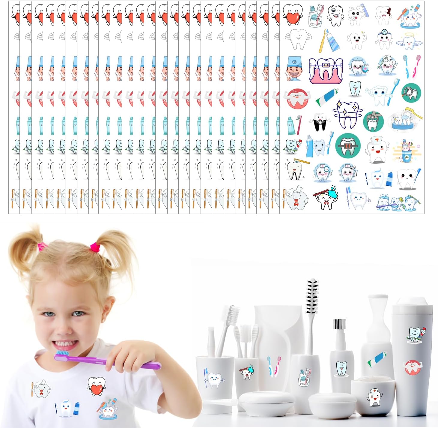 Amazon.com: Atsmoicy 960 Tooth Labels Stickers Dental Hospital Dental ...