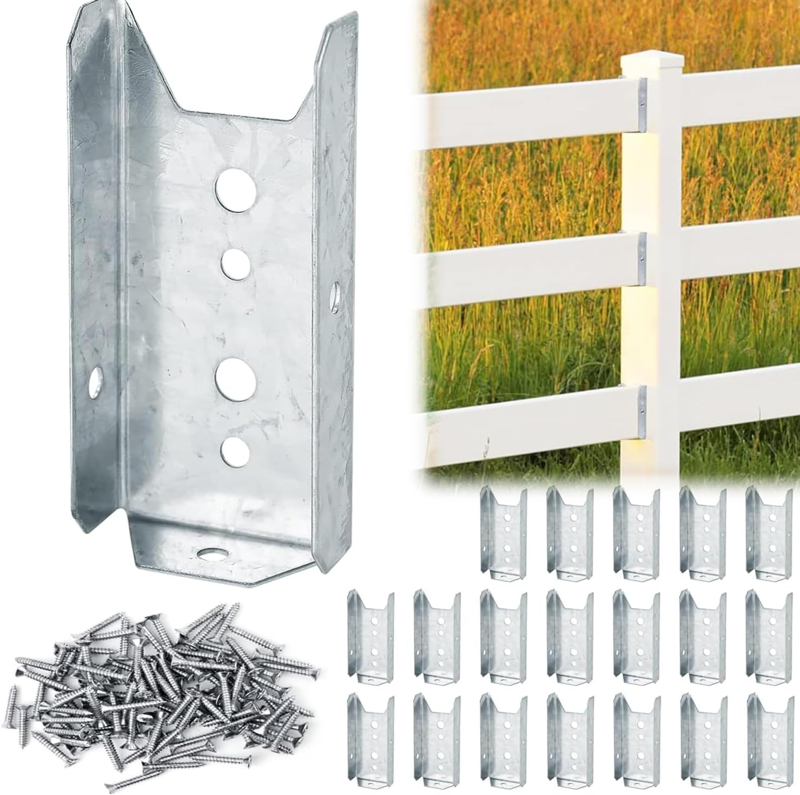 Amazon.com: Simpson Strong-Tie ‎FB24Z ZMAX Galvanized Fence Rail ...