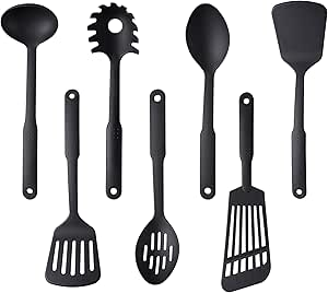 Amazon.com: TJ POP Kitchen Utensils Set, 7PCS Cooking Utensils Set 410F ...