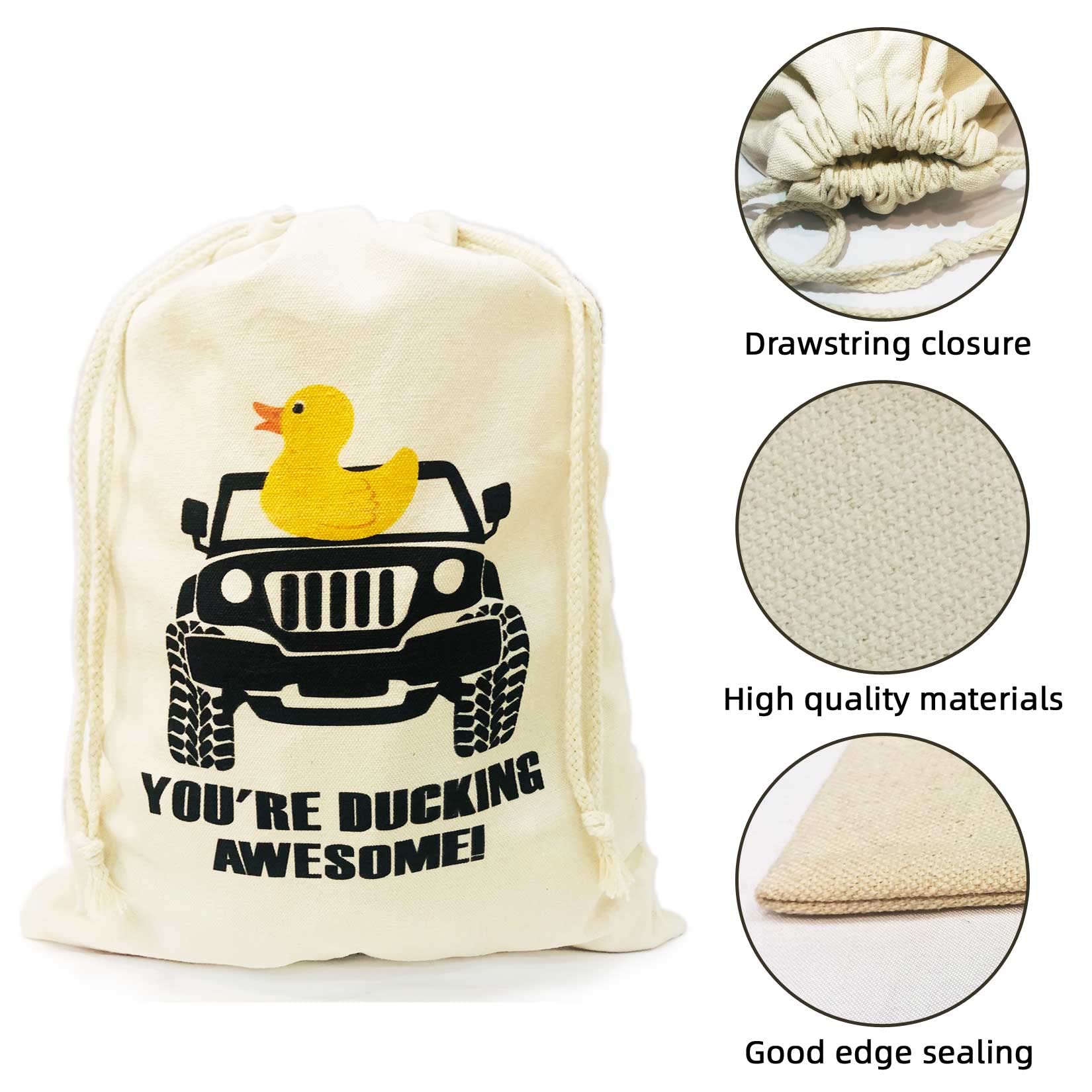 Snapklik.com : Artreeiger Large Reusable Rubber Duck Drawstring Bag 15. ...