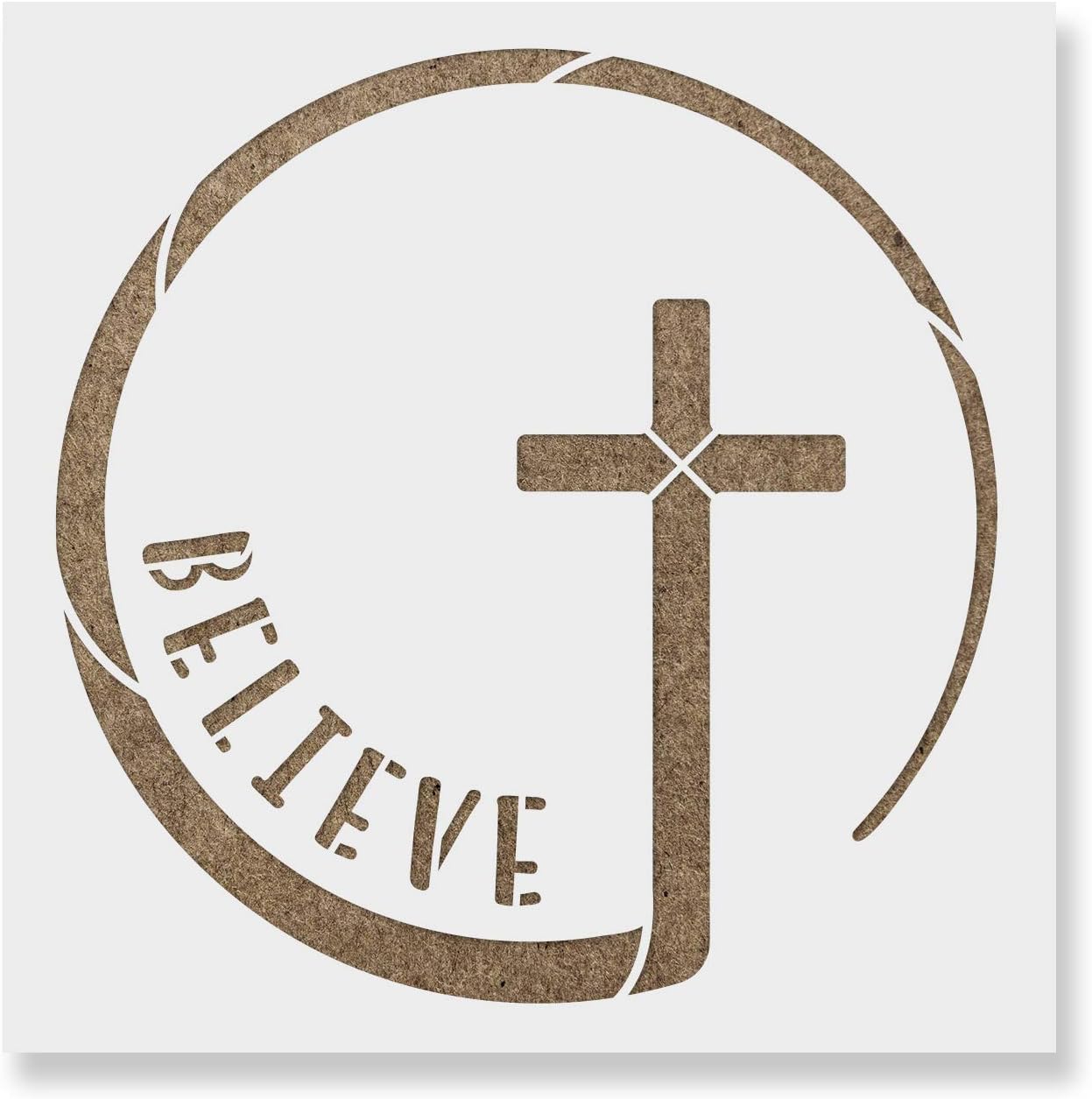 Amazon.com : Circle Cross Stencil - Cross Stencil, Religious Stencils ...