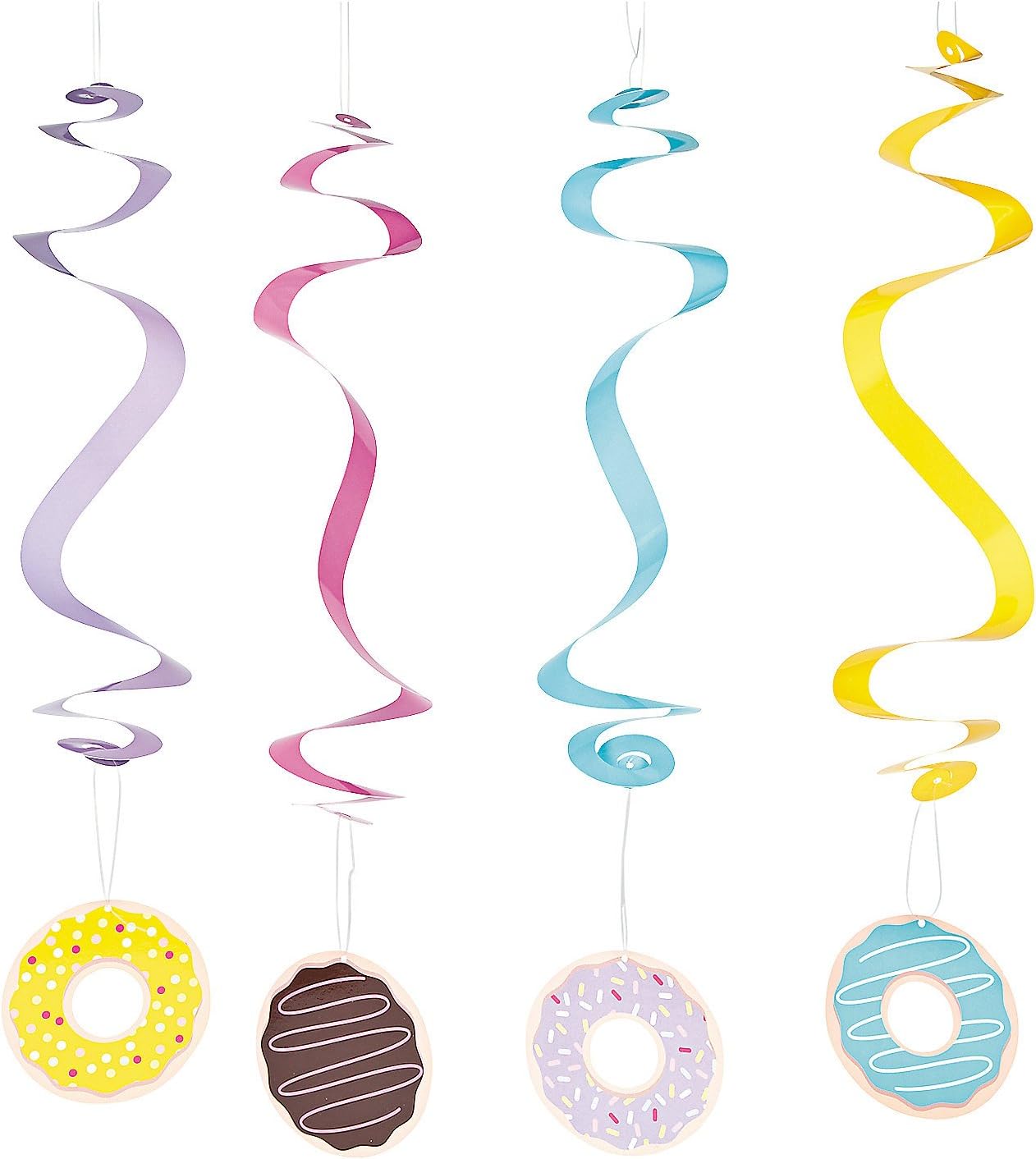 Amazon.com: DONUT PARTY DANGLING SWIRLS - Party Decor - 12 Pieces ...