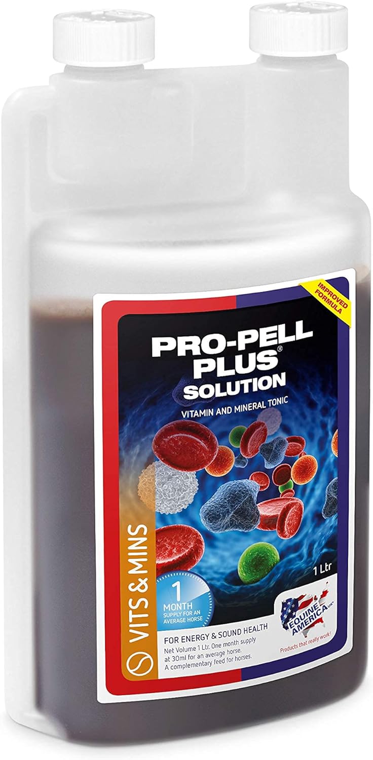 Equine America (1L) Pro-Pell Plus Pony & Horse Supplement. Premium Ready To Use Daily Tonic With ...
