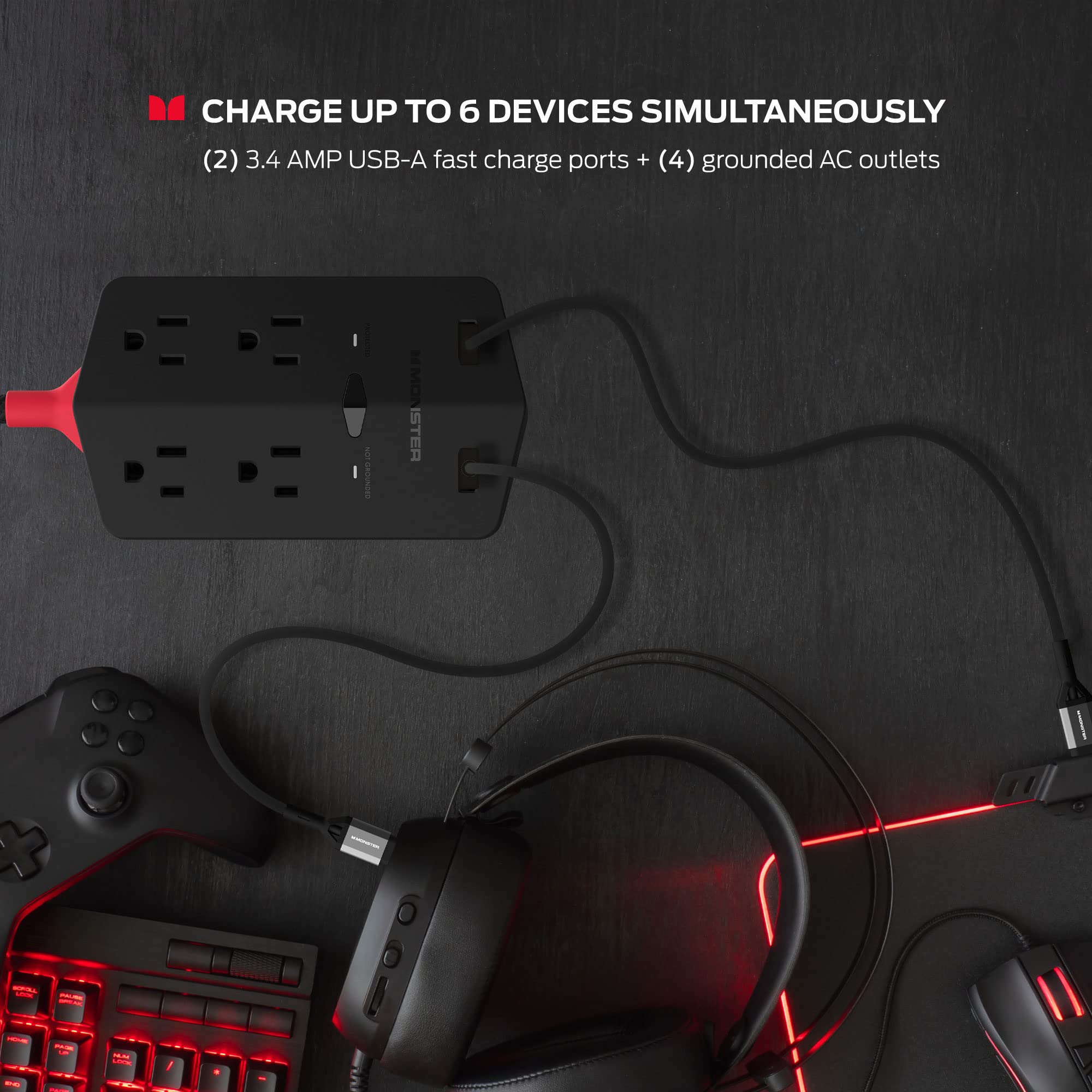 Snapklik.com : Monster Power Shield XL Surge Protector