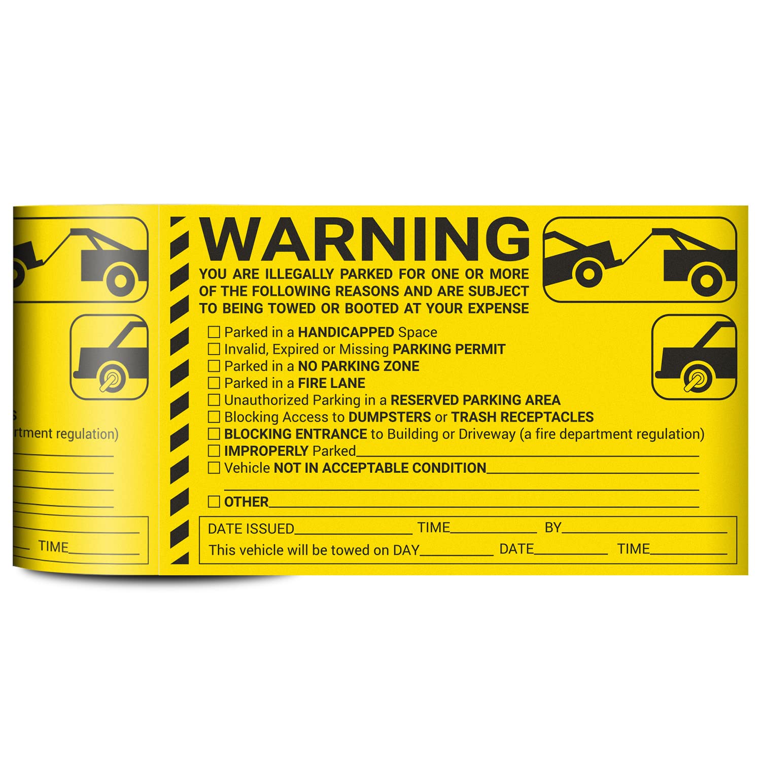 Snapklik.com : Illegally Parked Area Warning Labels