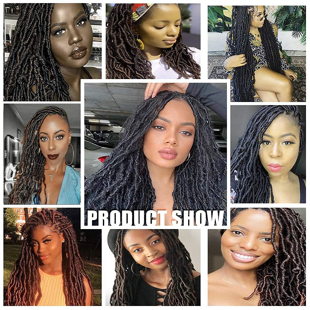 28 Inch 6 Packs New Soft Faux Locs Crochet Hair, Faux Locs Hair Crochet ...