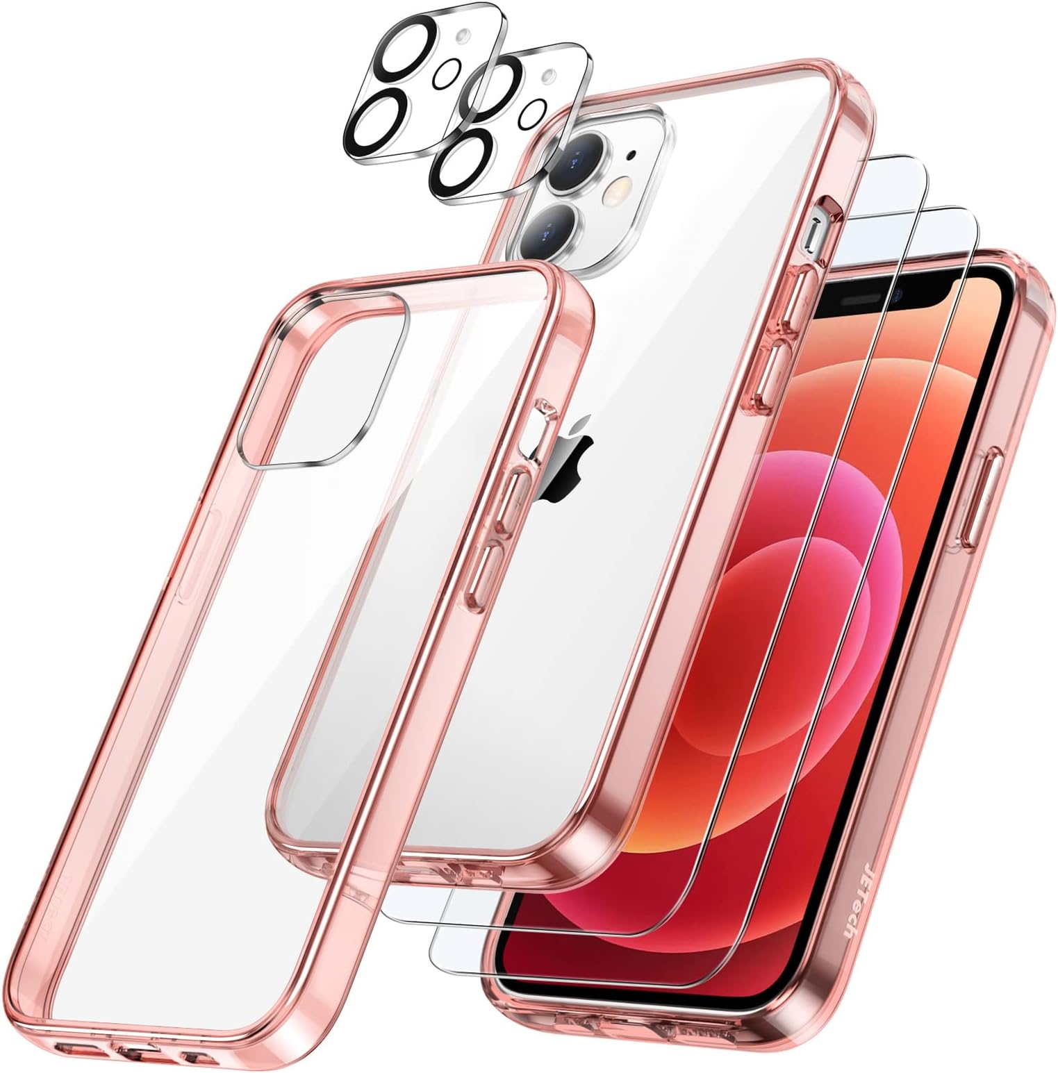 JETech 3 en 1 Funda para iPhone 12 Mini 5,4 Pulgadas con 2 Protector ...