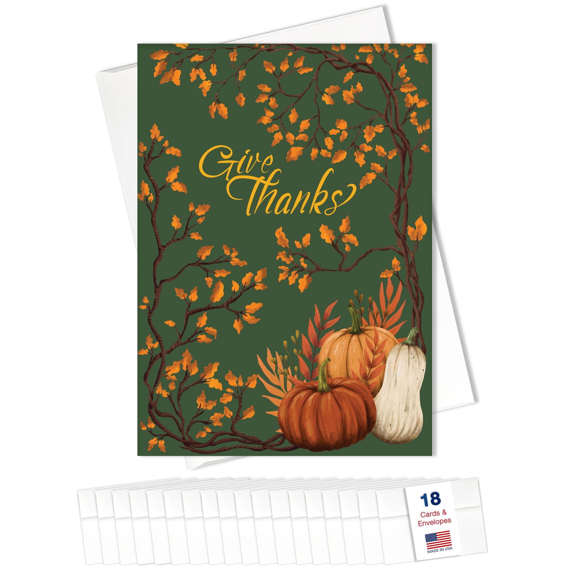 Amazon.com : Thanksgiving Cards for Business & Family (Give Thanks ...