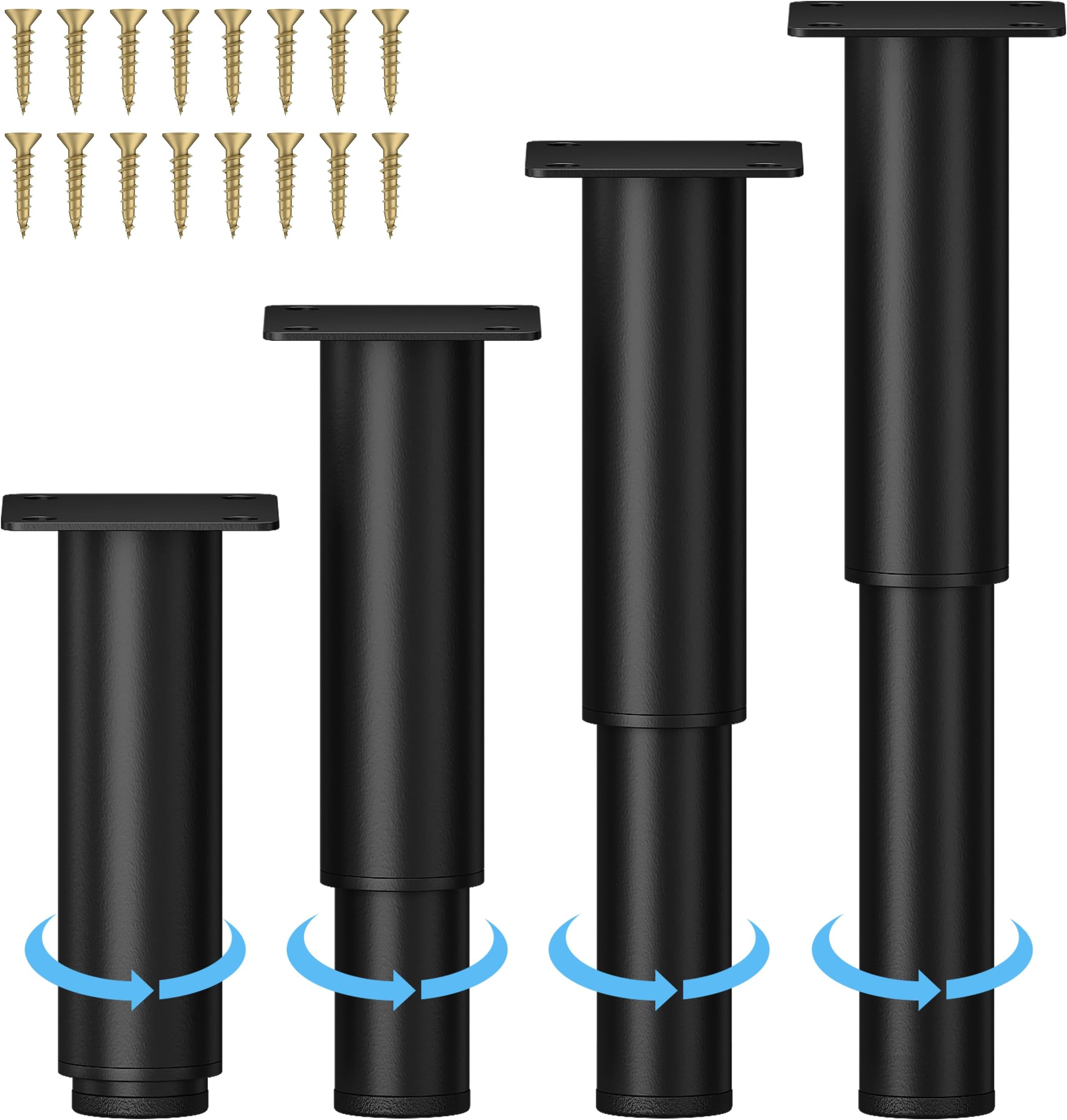 Amazon.com: Leggett & Platt Adjustable Bed Leg Kit, 11" Height, Set of ...