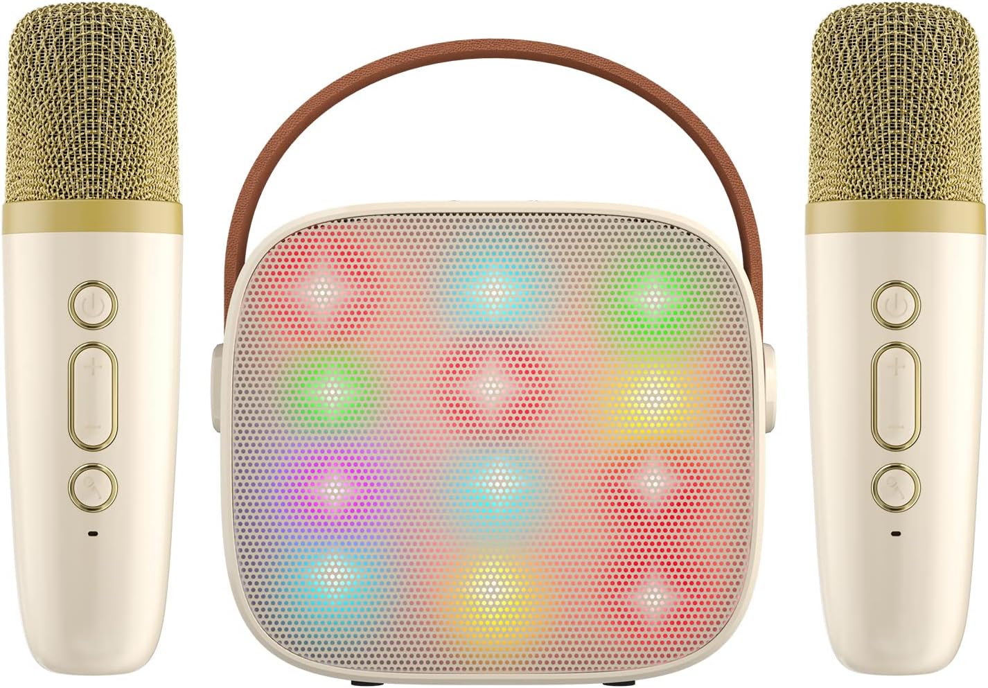 Amazon.com: YLL Mini Karaoke Machine with 2 Wireless Microphones for ...