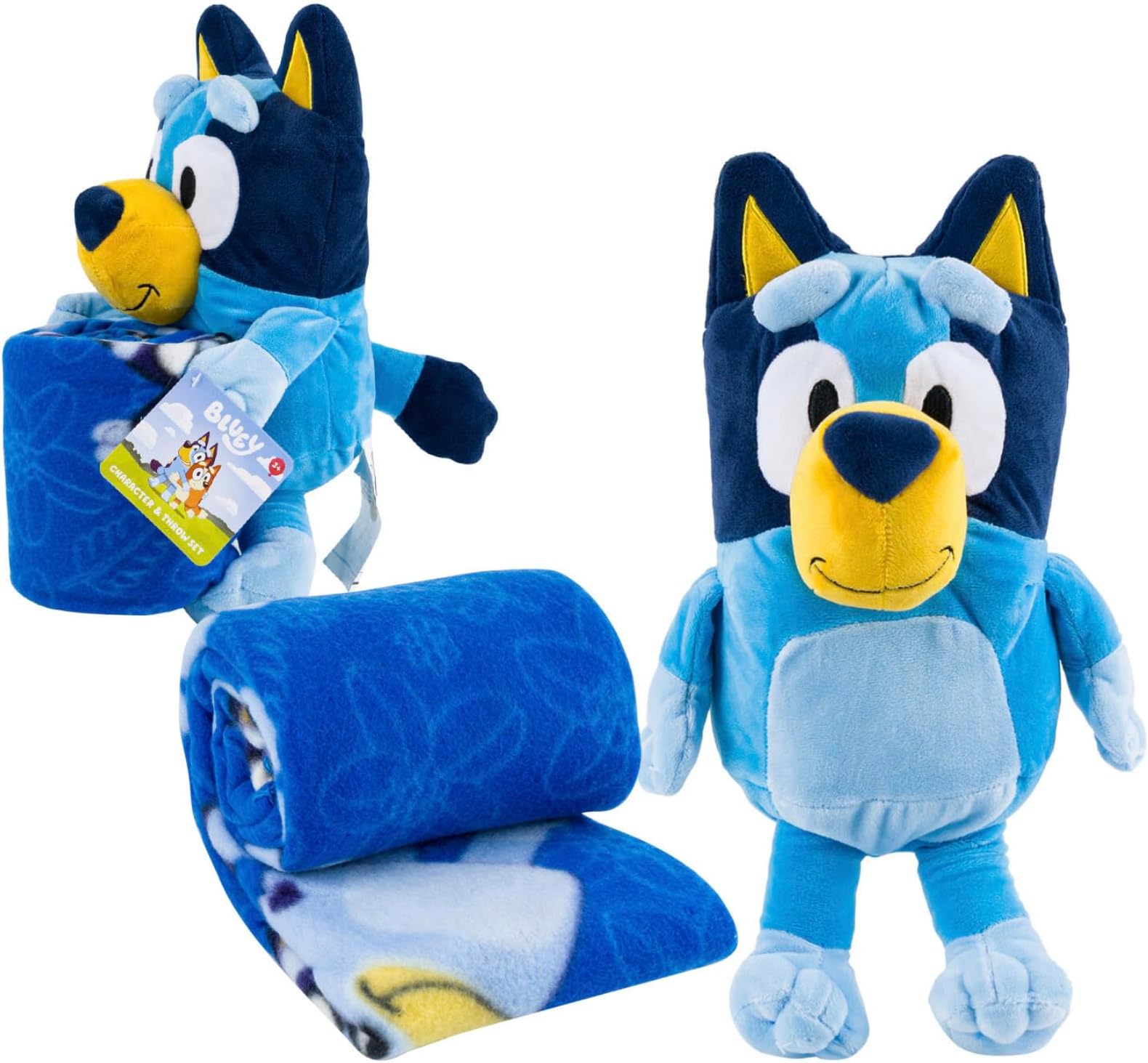Amazon.com: Disney Bluey Fleece Blanket Set for Kids - Bundle with ...
