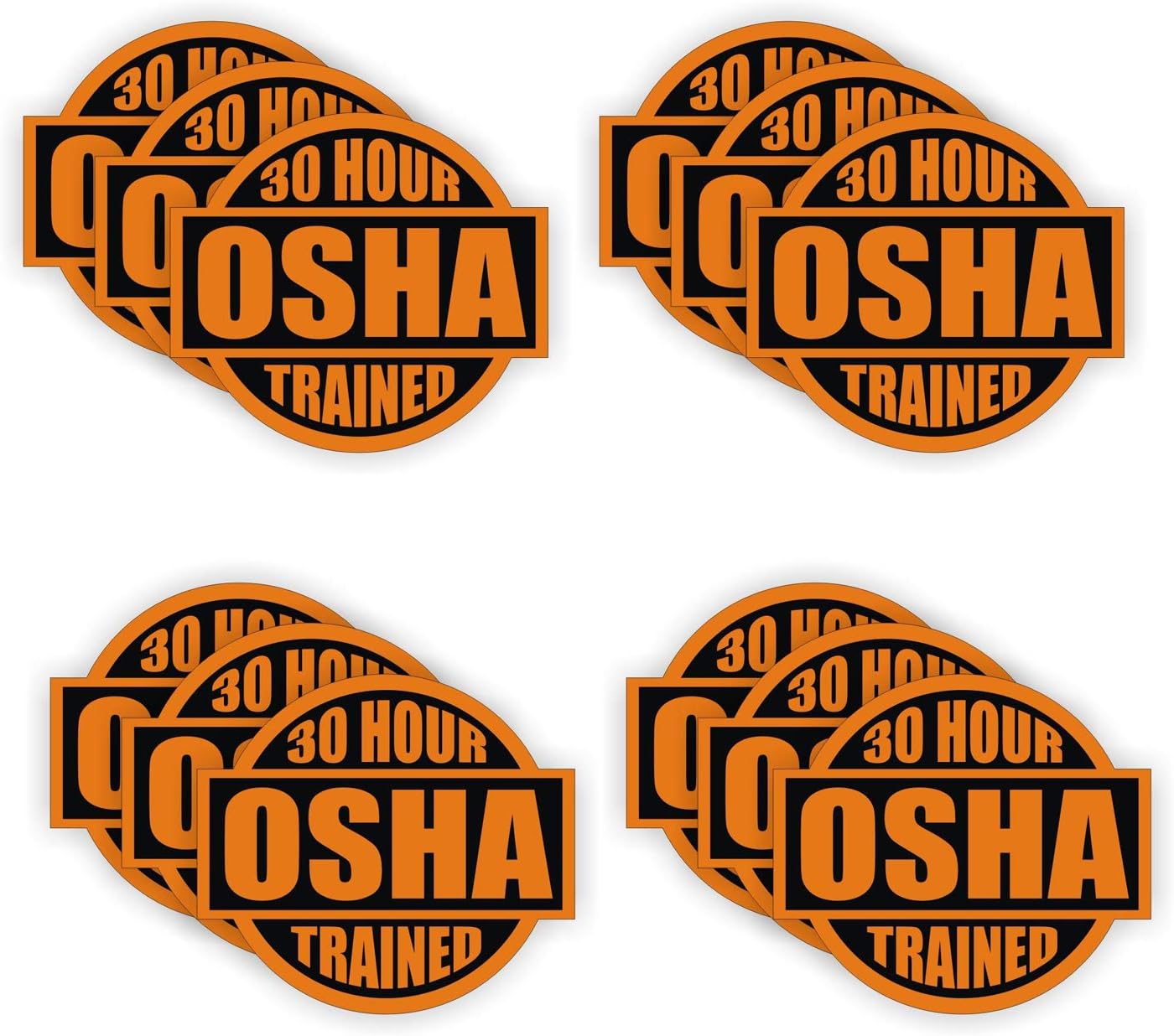 Amazon.com: 30 Hour OSHA Trained (12 Pack) Vinyl Hard Hat Helmet Decal ...