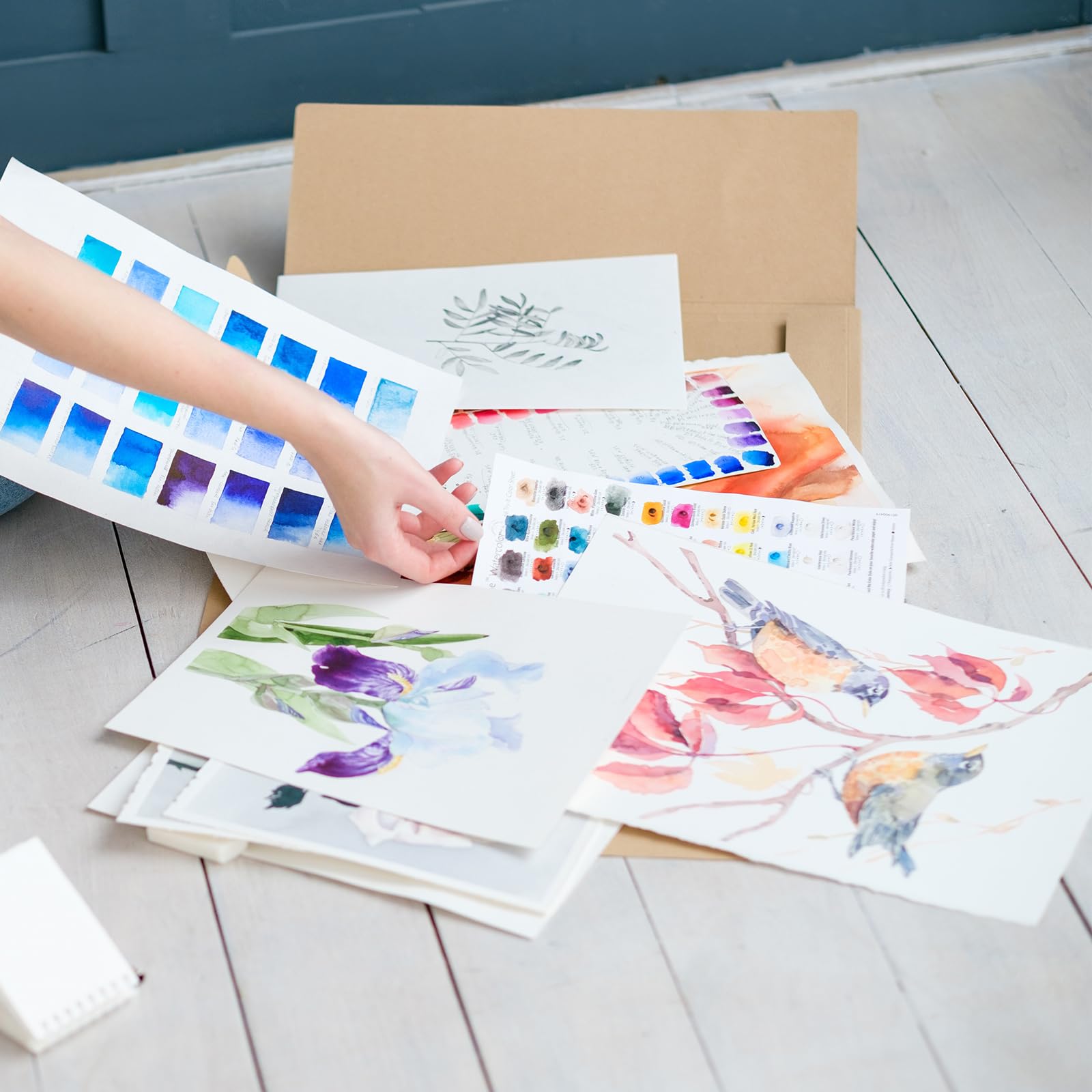 Snapklik.com : TecUnite 60 Sheets Watercolor Paper For Kids White Cold ...