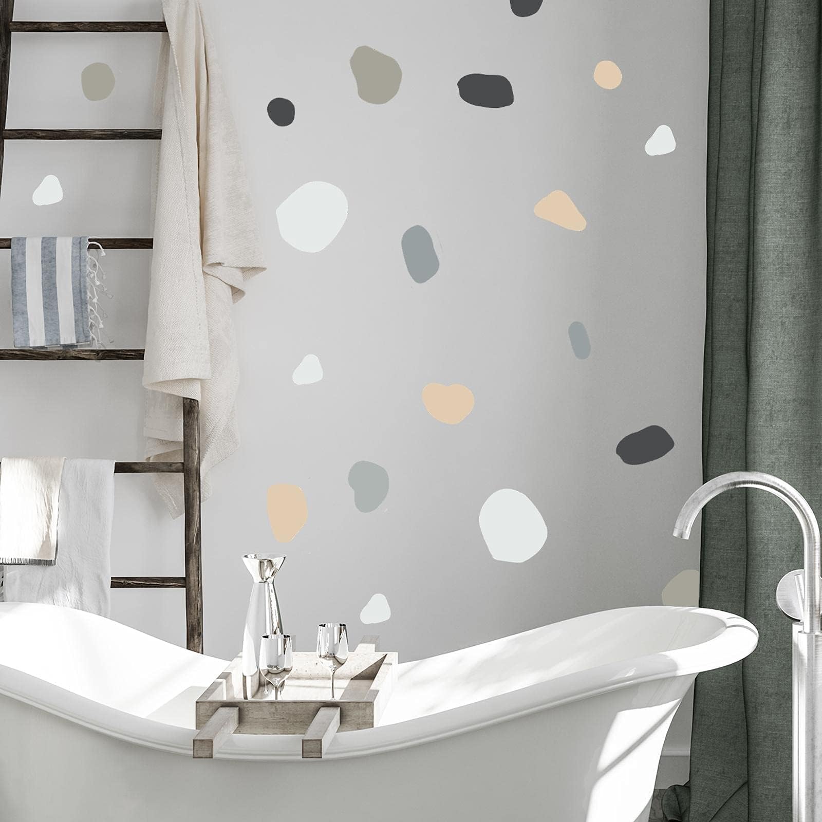 Amazon.com: Terrazzo Wall Stickers - Boho Irregular Polka Dot Abstract ...