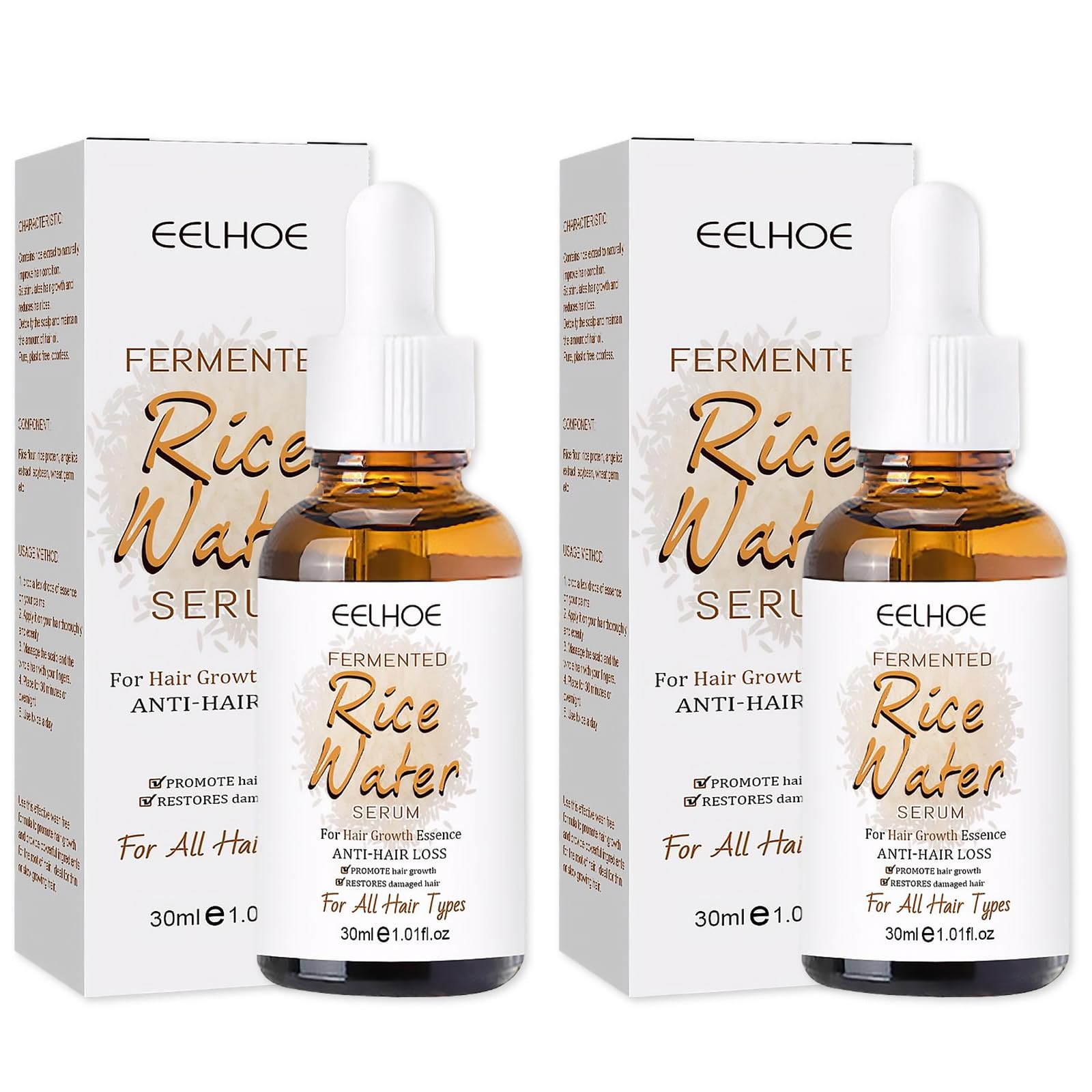 2PCS Rice Water for Hair Growth Rice Water Hair Serum for Dry Damaged ...