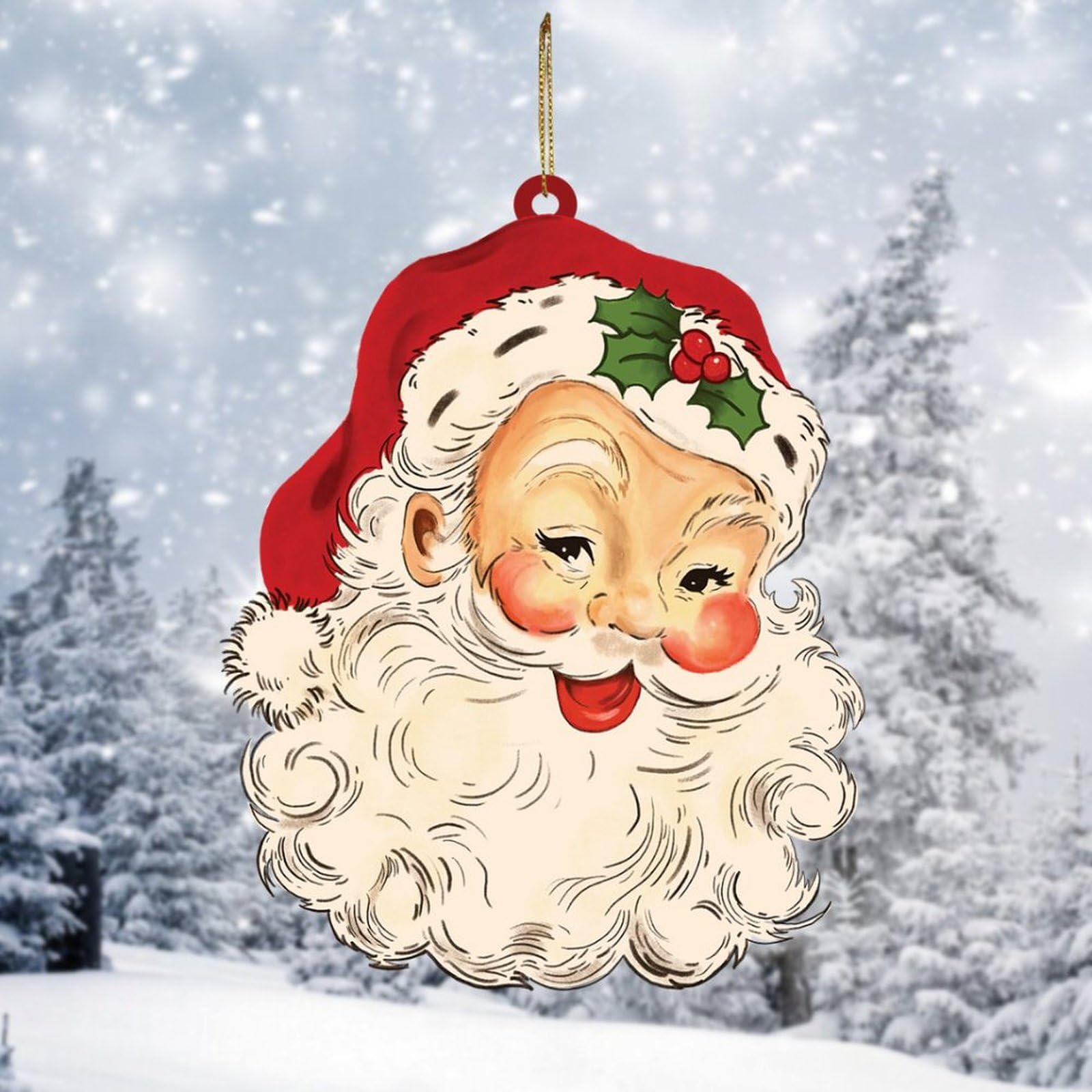 Old Fashioned Santa Face Santa Claus Head From Side Stock Photo