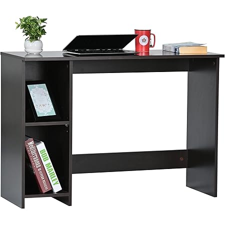 DeckUp Siena Engineered Wood Study Table and Office Desk (Dark Wenge ...