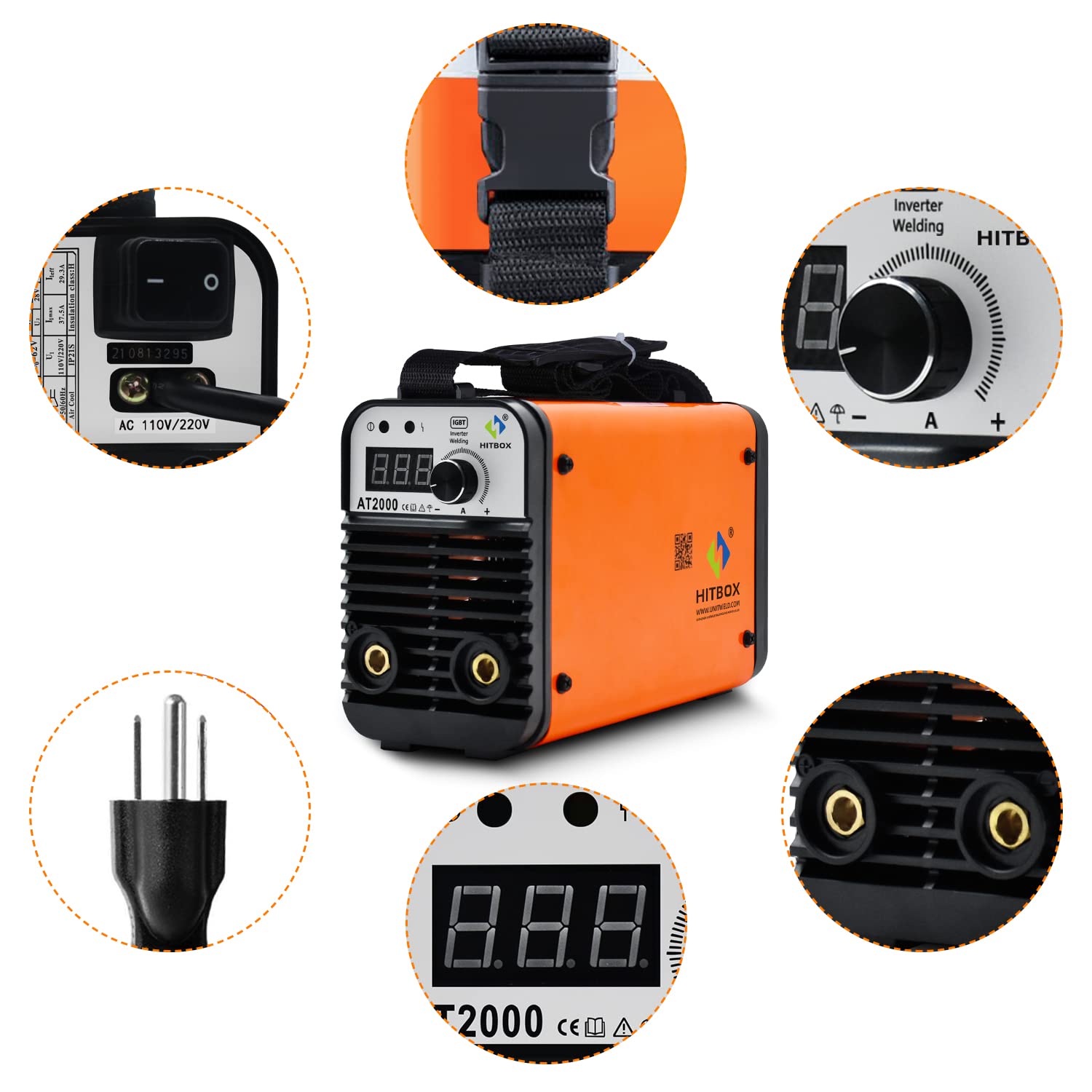 Buy HITBOX 200Amp ARC MMA Welder 110V 220V Stick Welding Machine ...