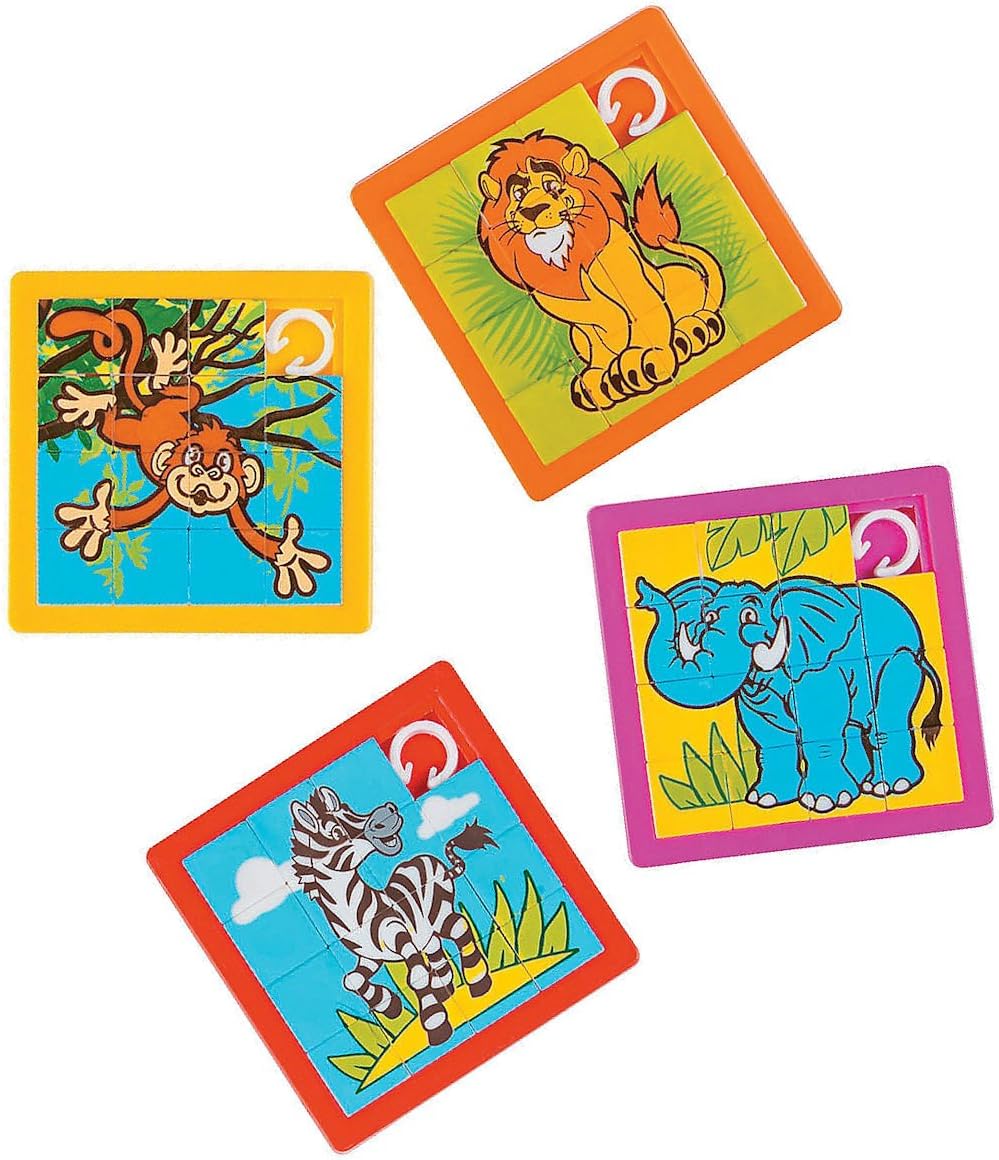 Amazon.com: Fun Express Zoo Animal Slide Puzzle Games - Set of 12 ...