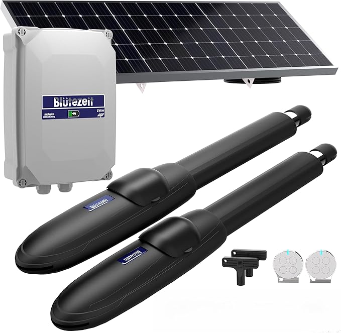 Amazon.com: Blütezeit Solar Swing Gate Opener, 1760lb Dual-Arm Operator ...