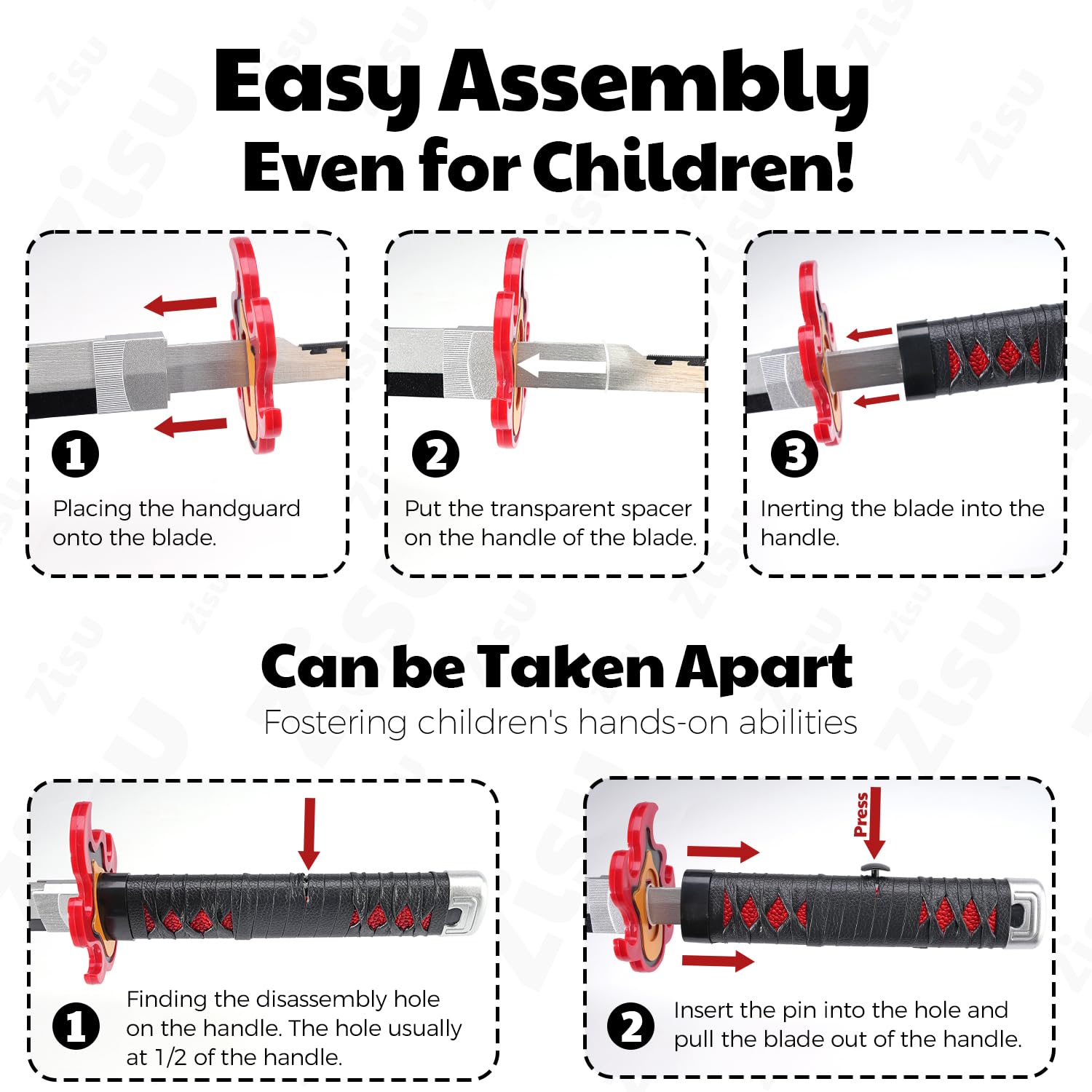 Snapklik.com : Zisu FireGod Tanjiro Sword - 23.6" Short Katana Replica ...