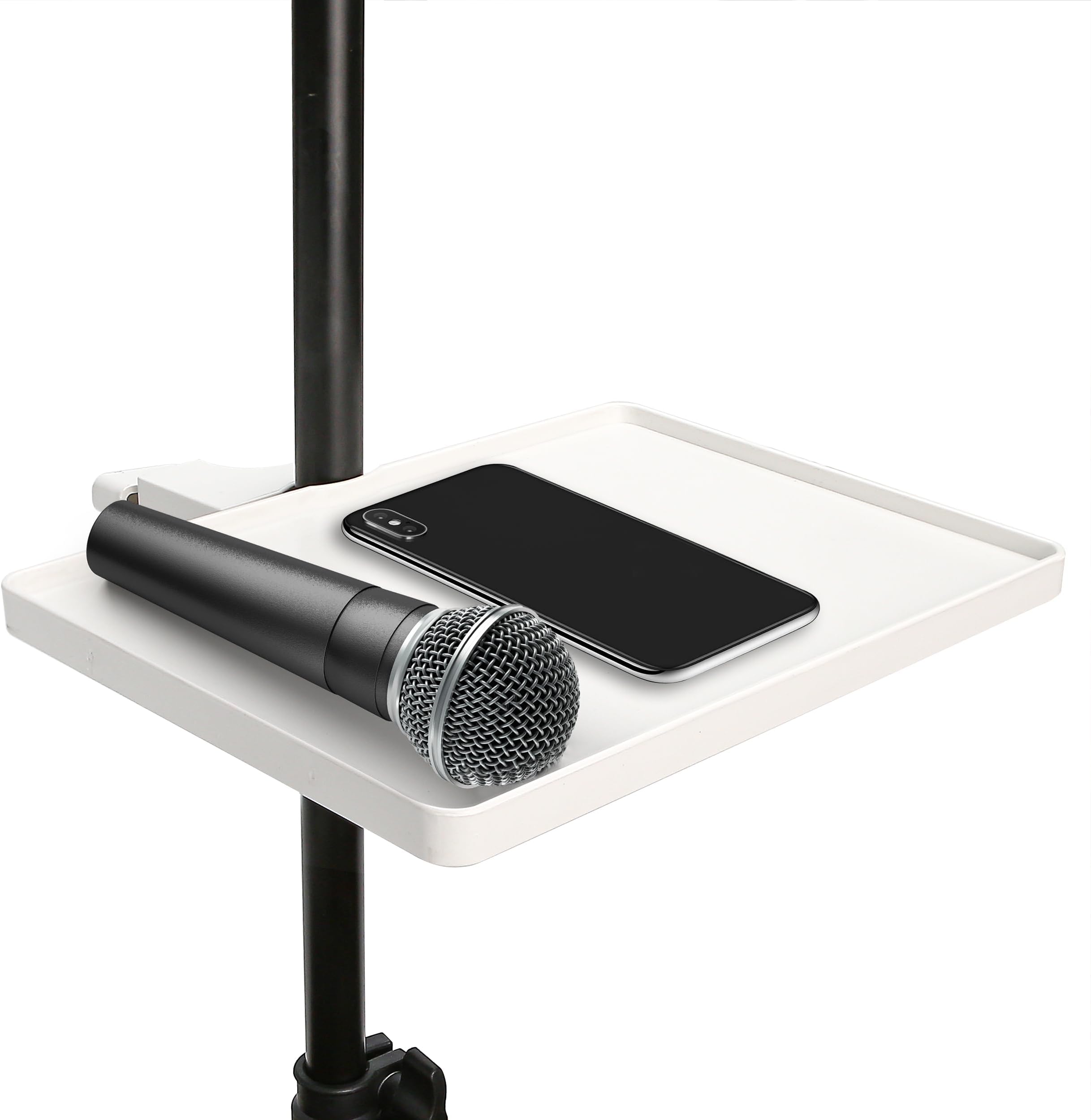 Amazon.com: Utility Microphone Tray Holder, White Clip-On Accessories ...