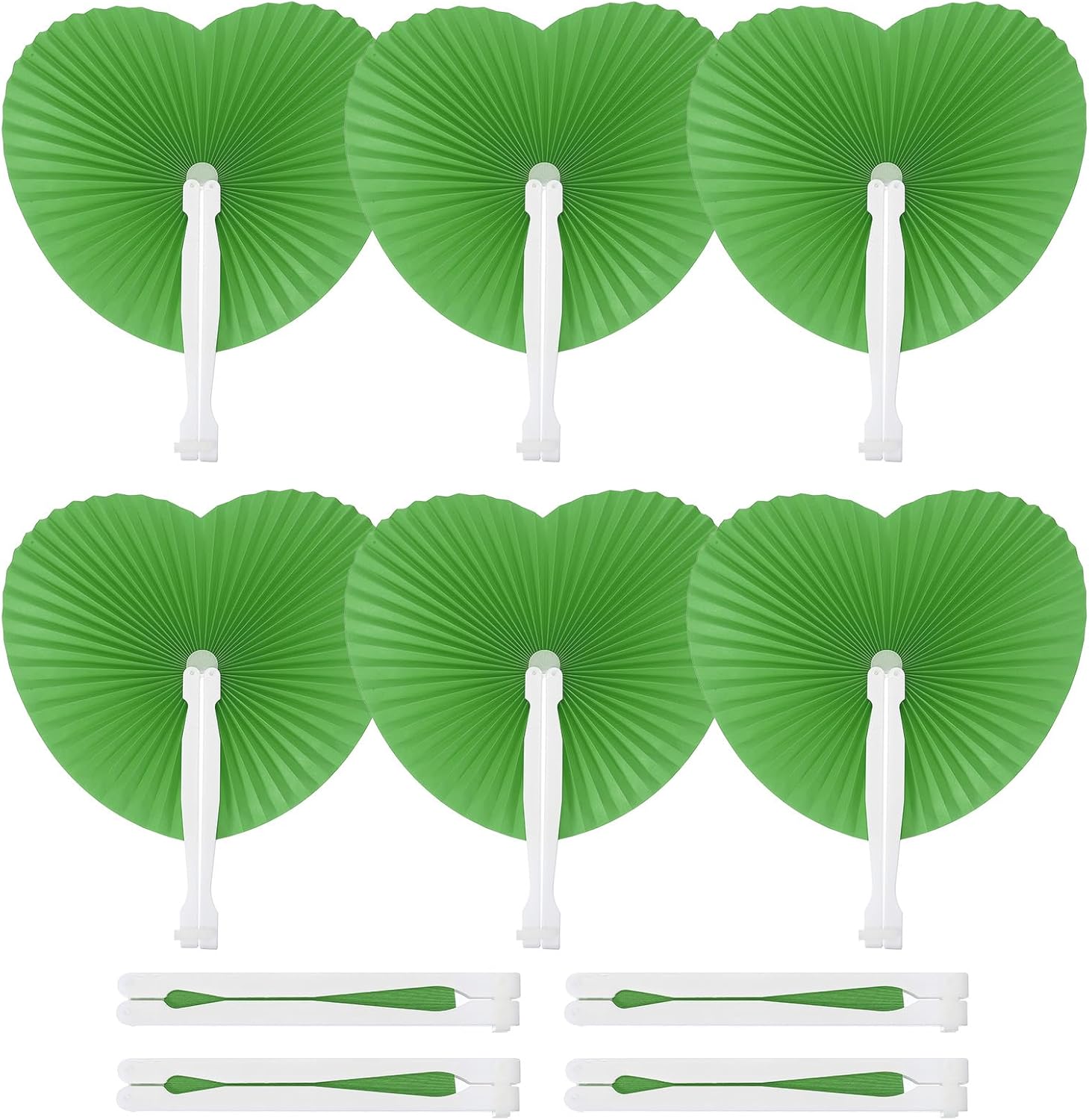 Amazon.com: PATIKIL Heart Shape Paper Hand Fans, 20 Pack Bulk Folding ...