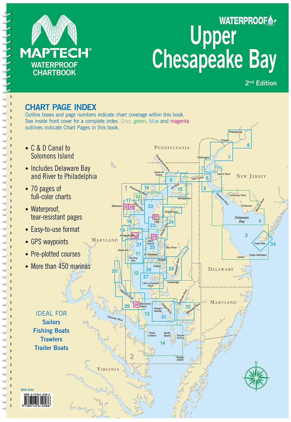 Upper Chesapeake Bay MAPTECH® Waterproof Chart 2nd Edition: MAPTECH®, MAPTECH®, MAPTECH ...