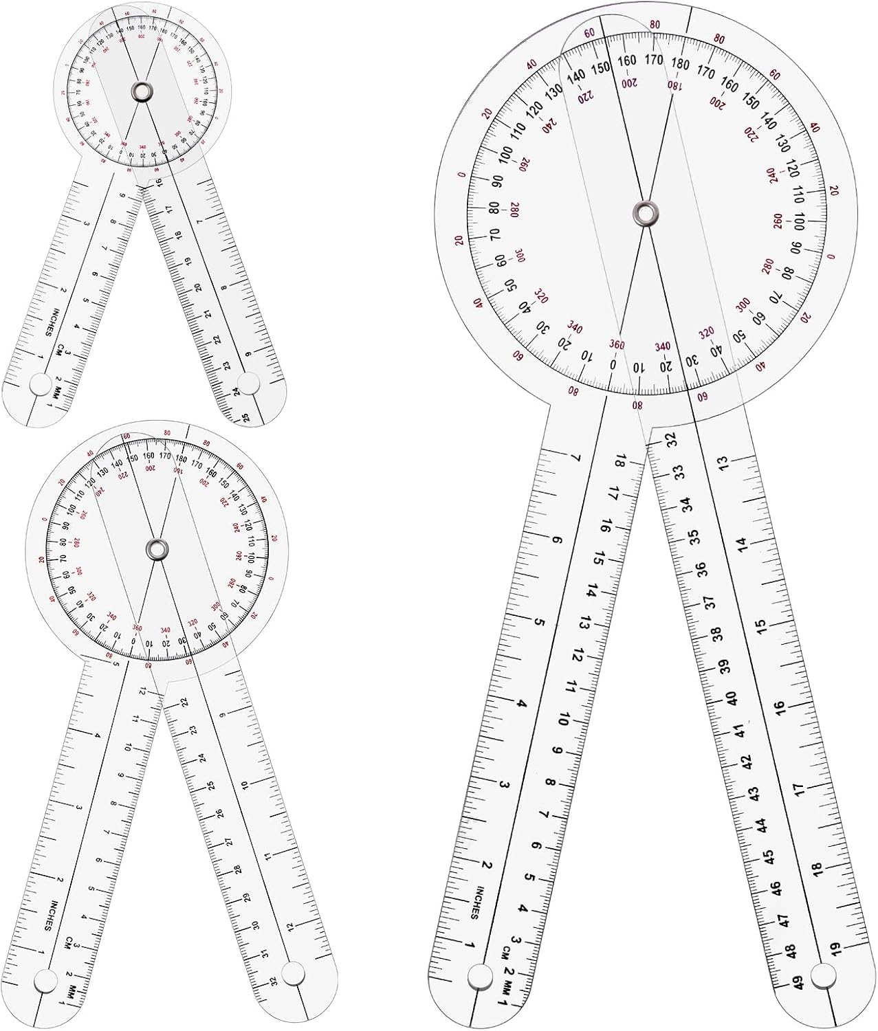 Amazon.com: 3PCS Goniometer Physical Therapy, Transparent High ...