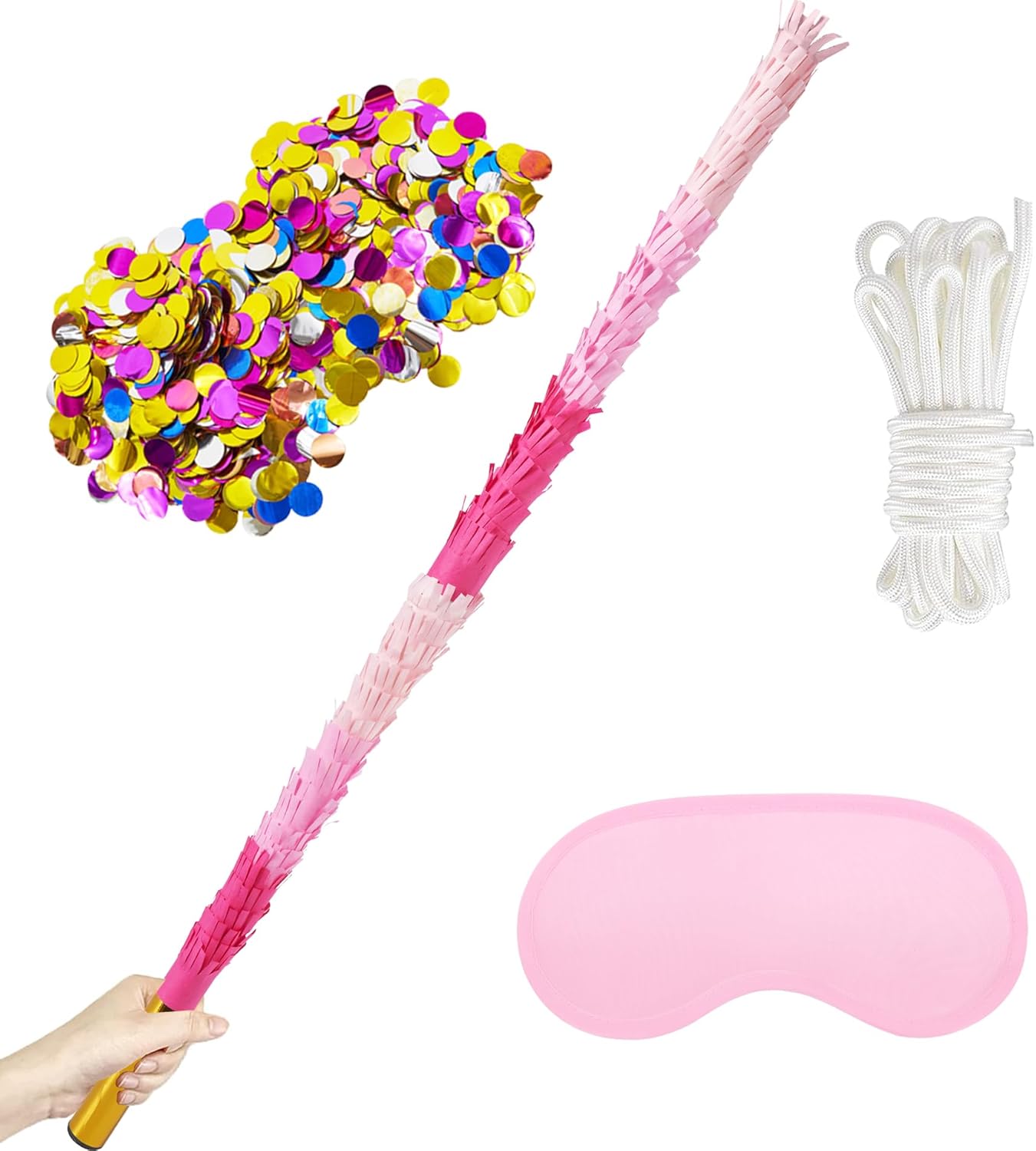 Amazon.com: PCFING 30 Inch Piñata Stick Kit Pink Very Sturdy Will Not ...
