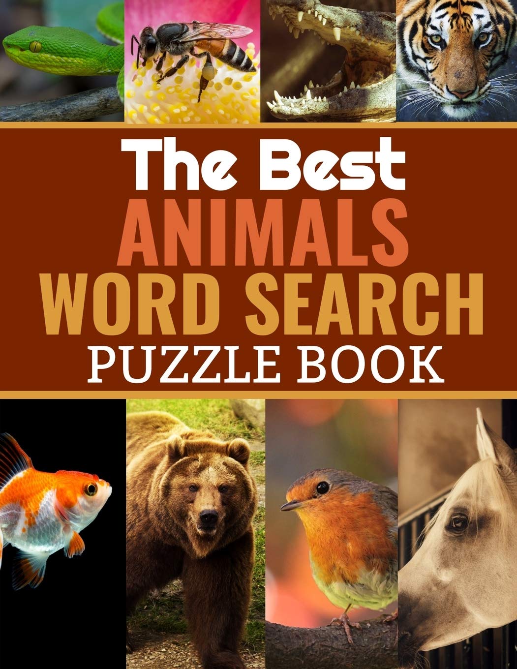 The Best Animals Word Search: 40 Large Print Challenging Puzzles About ...